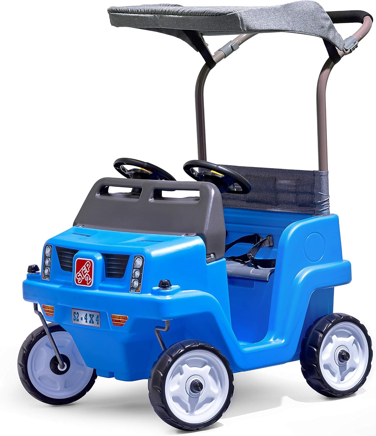 Step2 Side-by-Side Push Around SUV | Two-Seater Toddler Push Car | Blue ...