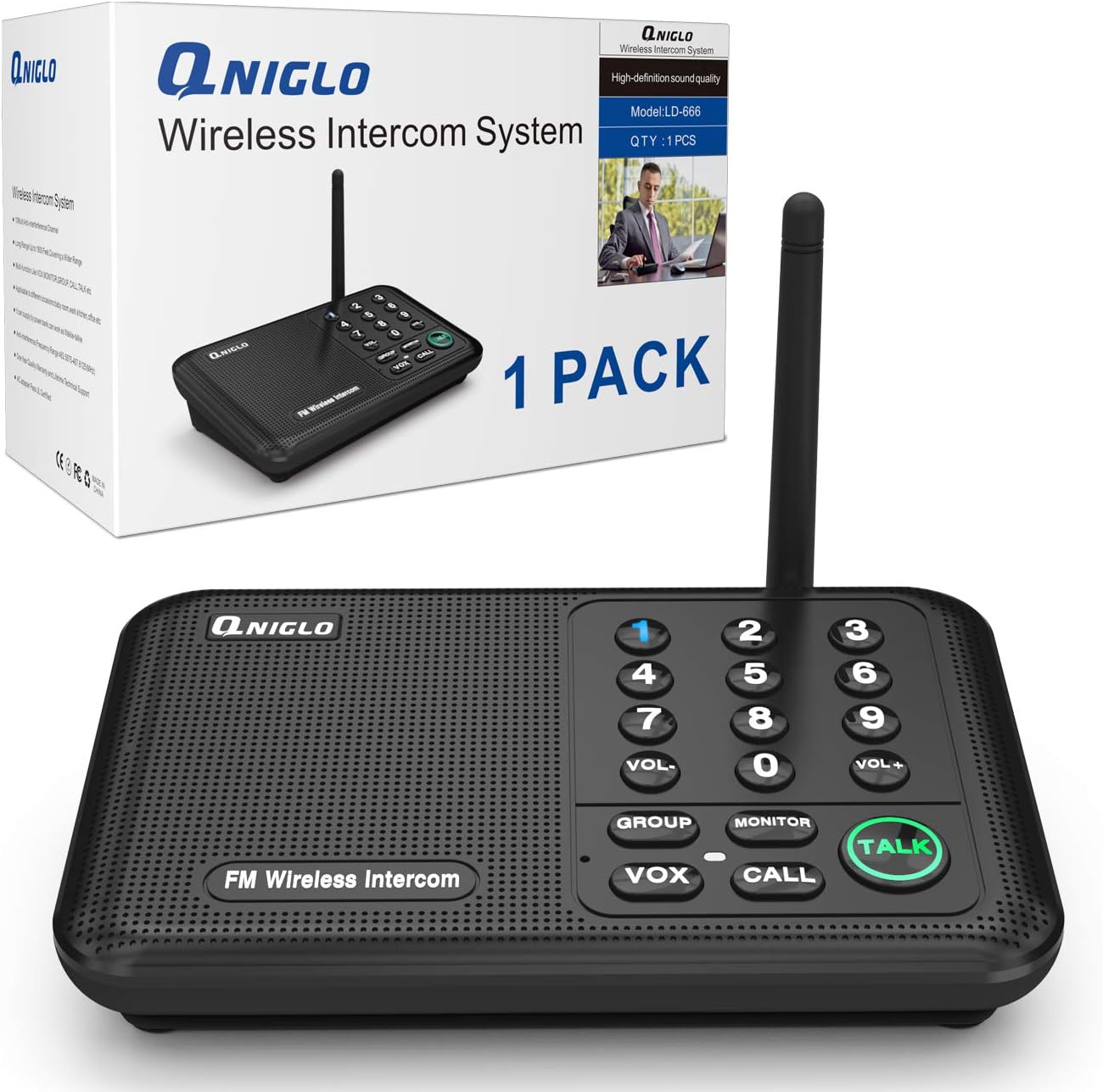 Intercoms Wireless for Home, 1000 Feet Long Range Wireless Intercom ...