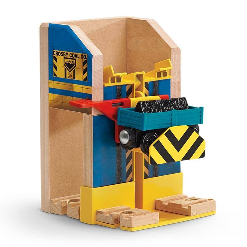 Fisher Thomas Friends Wooden Railway Logan and The Big Blue Engines Set ...