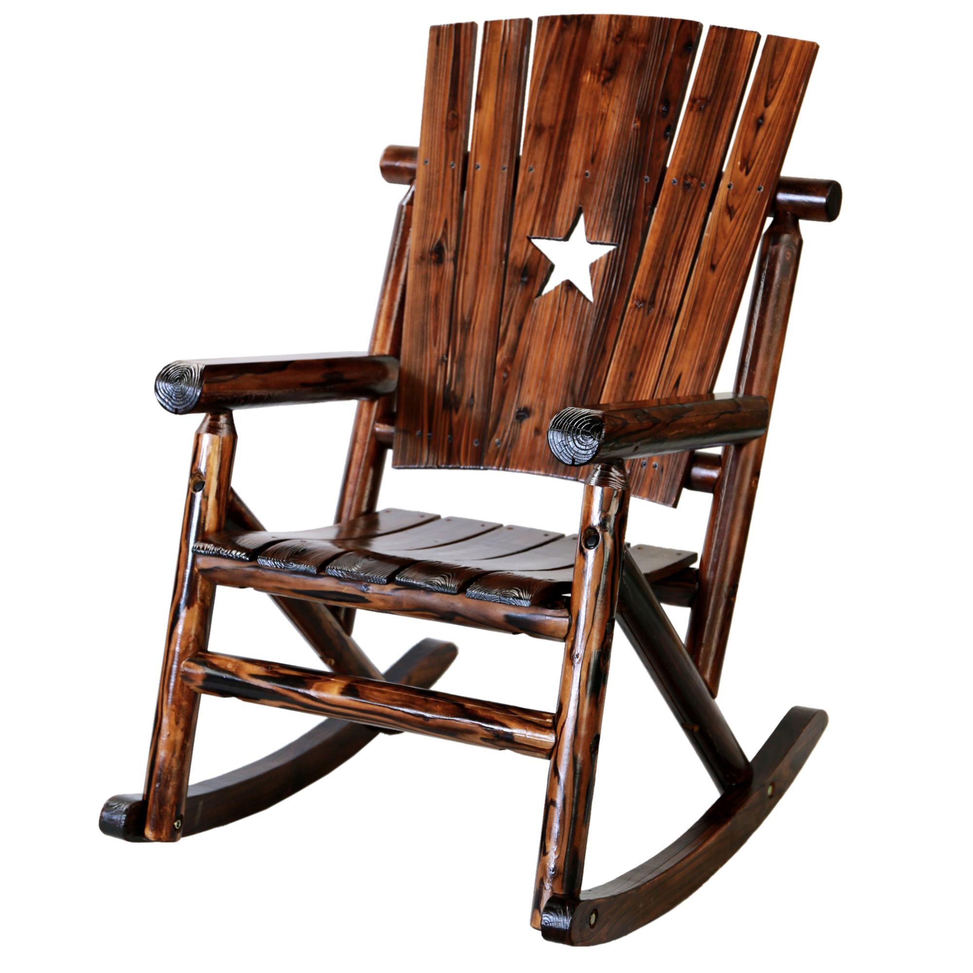 Leigh Country, Char-Log Star Rocker, Primary Color Brown, Material Wood ...