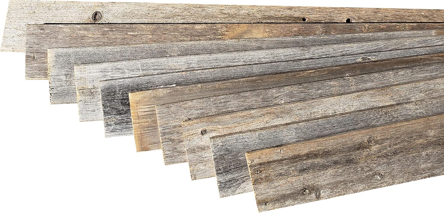 Real Wood - Reclaimed barn Wood Wall Paneling. Planks for Accent Walls ...