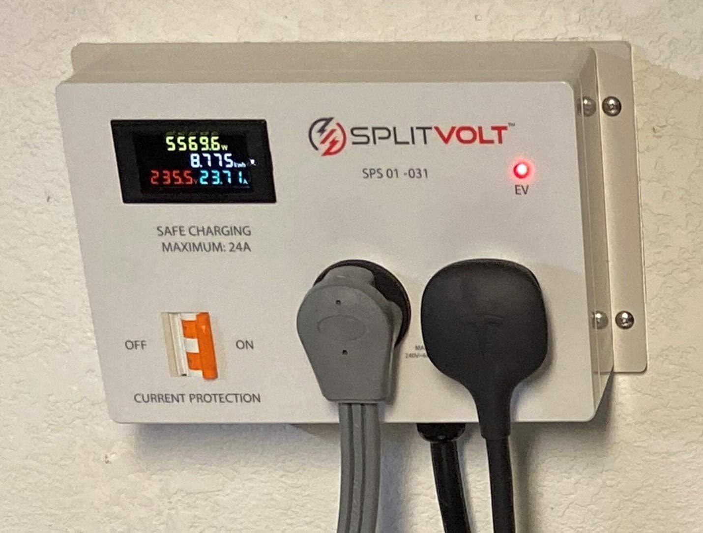 Splitvolt NEMA 10-30/10-30 Splitter Switch 10-30 Plug to two10-30 Outlets (A&B) - Automatic ...