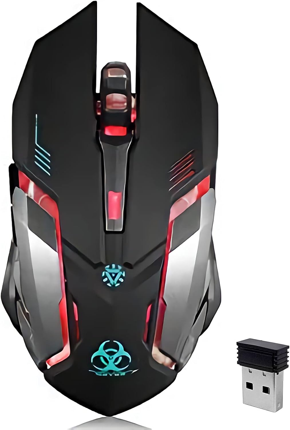 VEGCOO Gaming Mouse, Rechargeable Wireless Mouse with Honeycomb ...