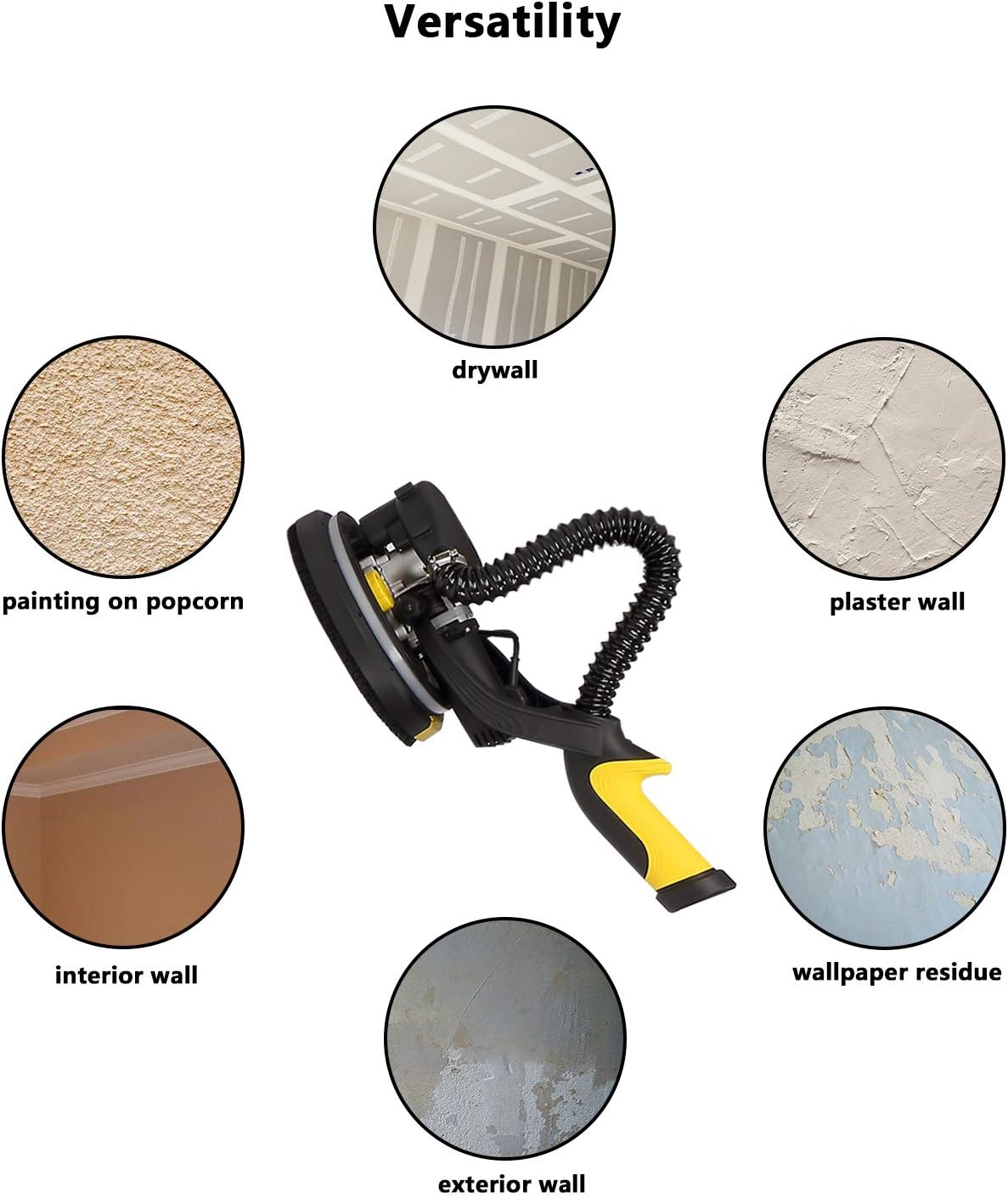 CUBEWAY Drywall Sander with Vacuum Attachment, Innovative Fixture for ...