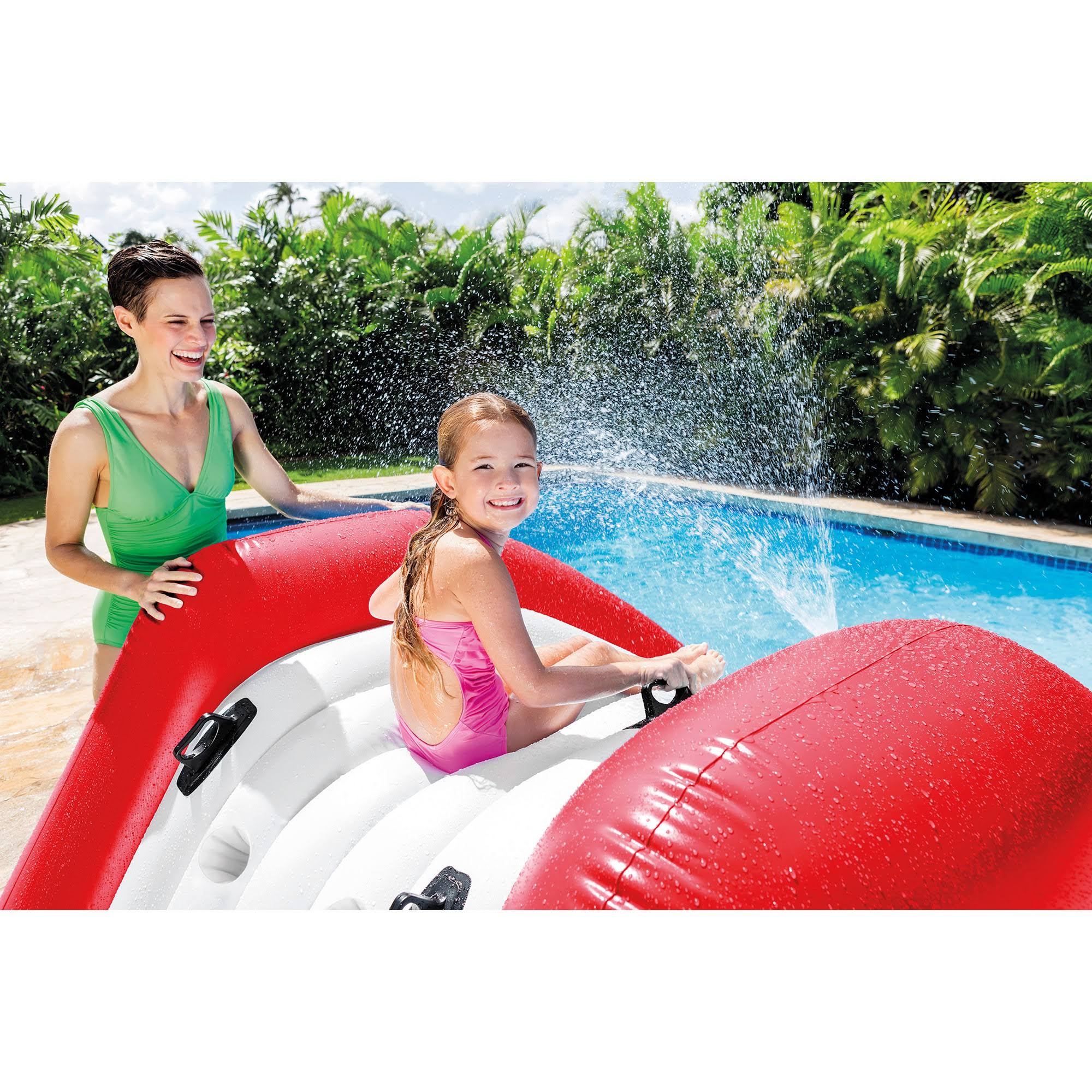 Intex Kool Splash Pool Water Slide w/ Sprayer and Swimline Pool ...