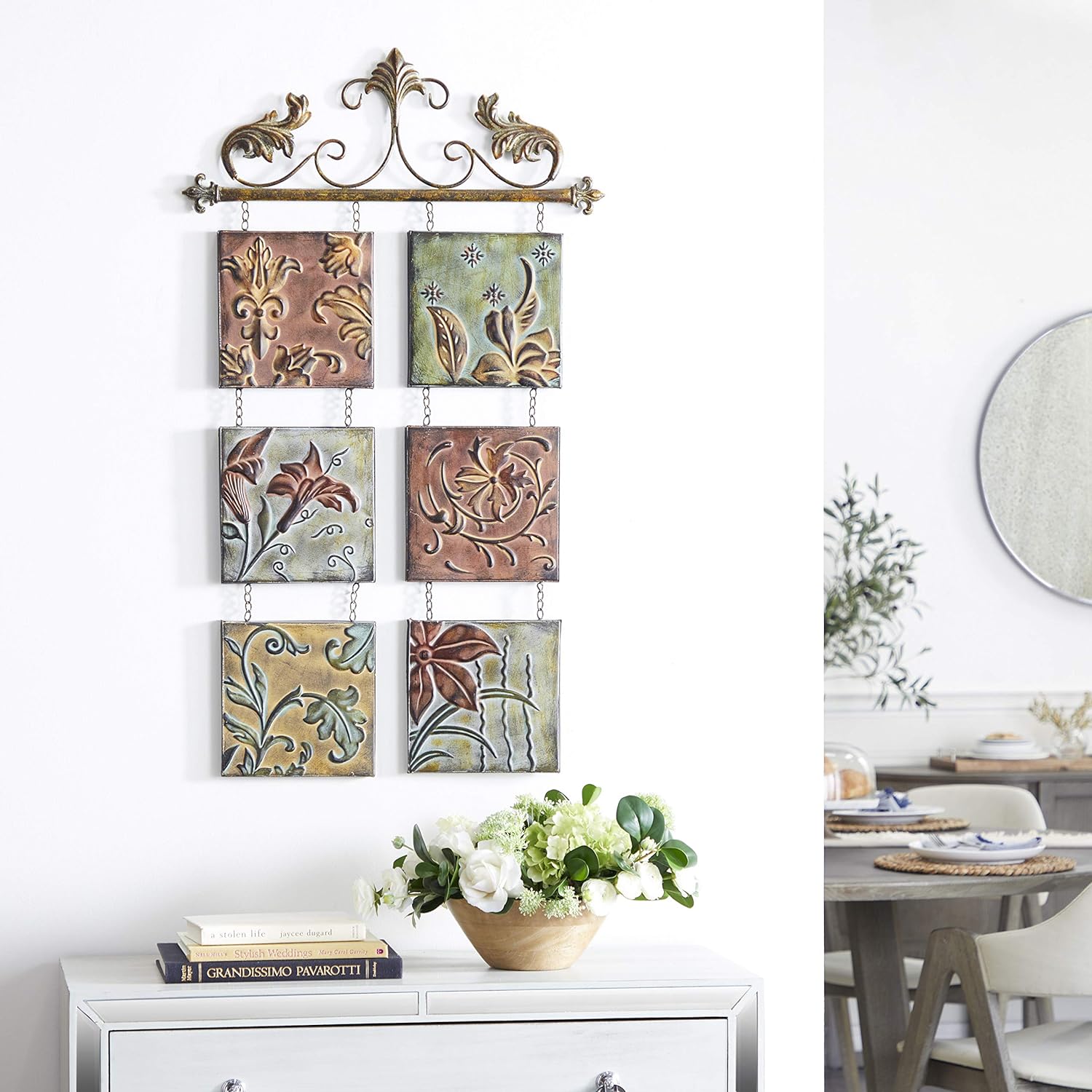 Deco 79 Decor Botanical Scroll Metal Wall Décor, 40"H, 23"W, Beautiful ...