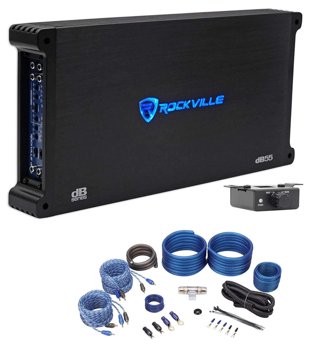 Rockville dB55 4000 Watt Peak/980w RMS 5 Channel Car Amplifier + Amp ...