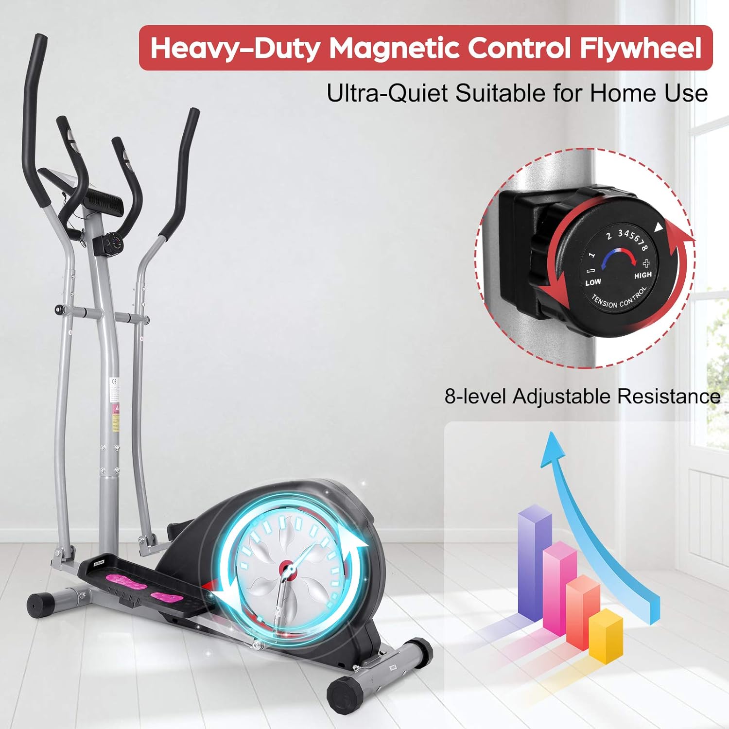 Elliptical Machine Magnetic Elliptical Training Machine for Home Use ...