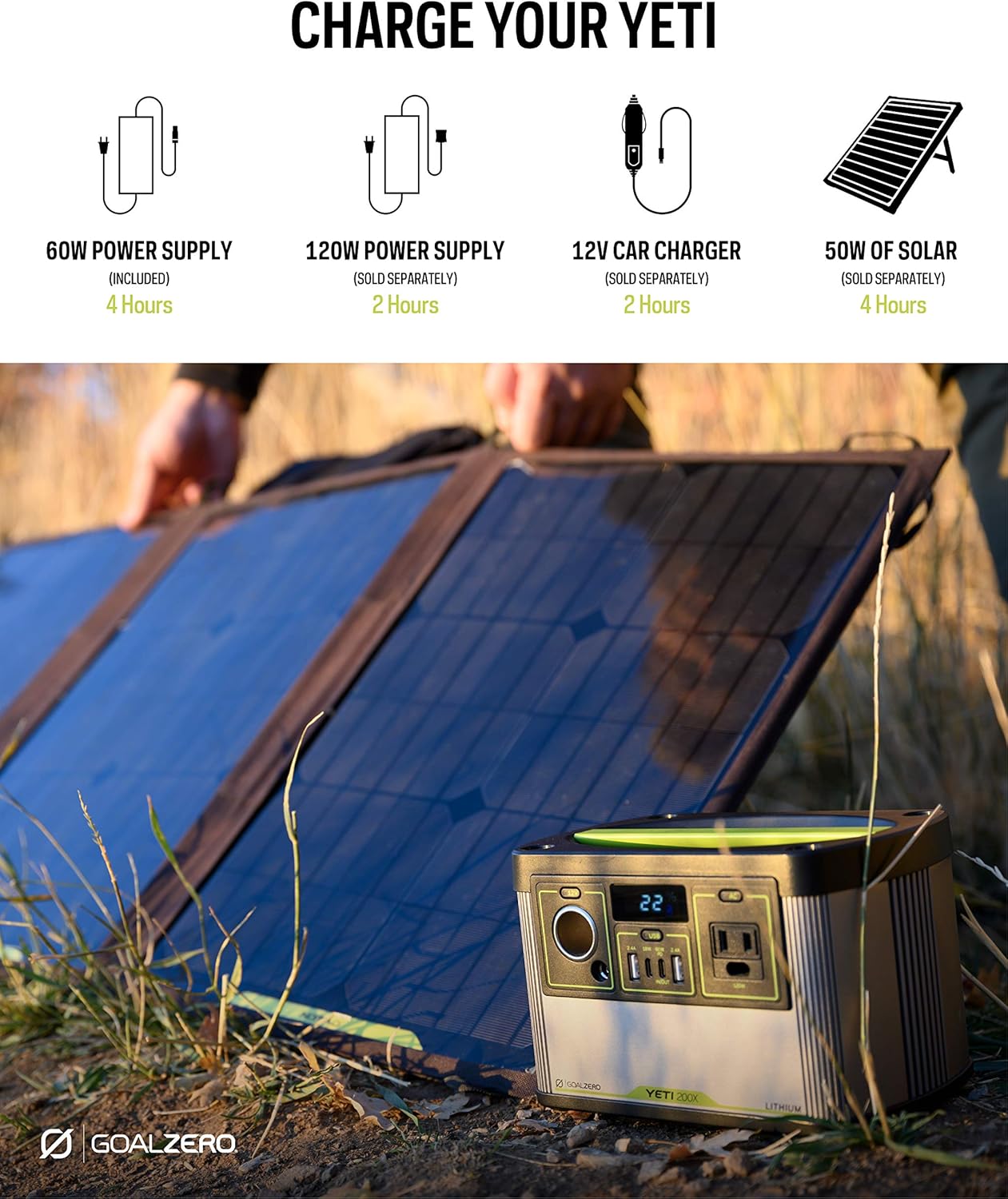 Goal Zero Yeti 200X Lithium Portable Power Station, 200Wh Power Station ...