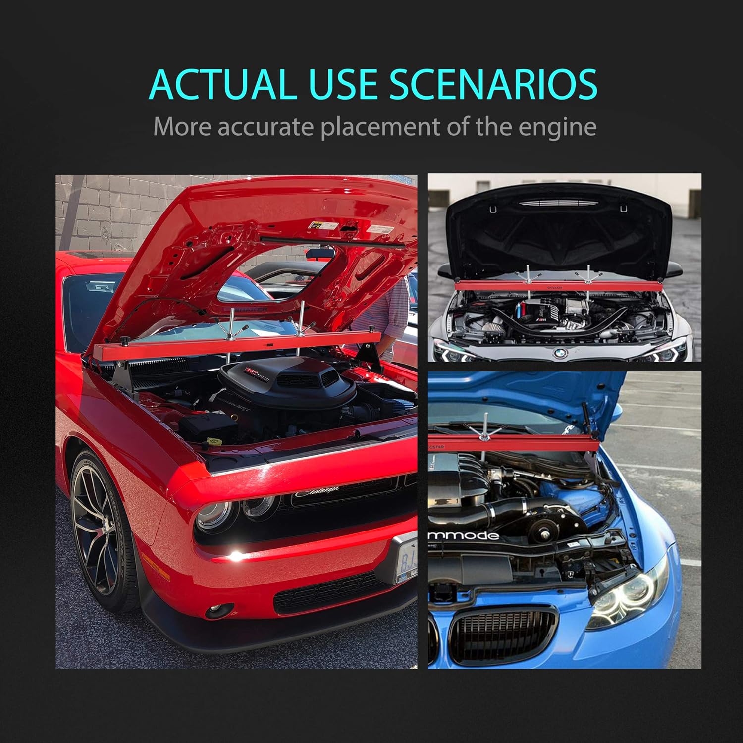 SPECSTAR 1100 Lbs Engine Support Bar Transverse Hoist for Motor ...