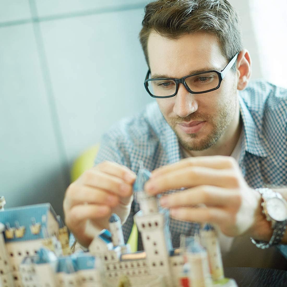 3D Puzzles for Adults LED Neuschwanstein Castle 3D Puzzles Building ...