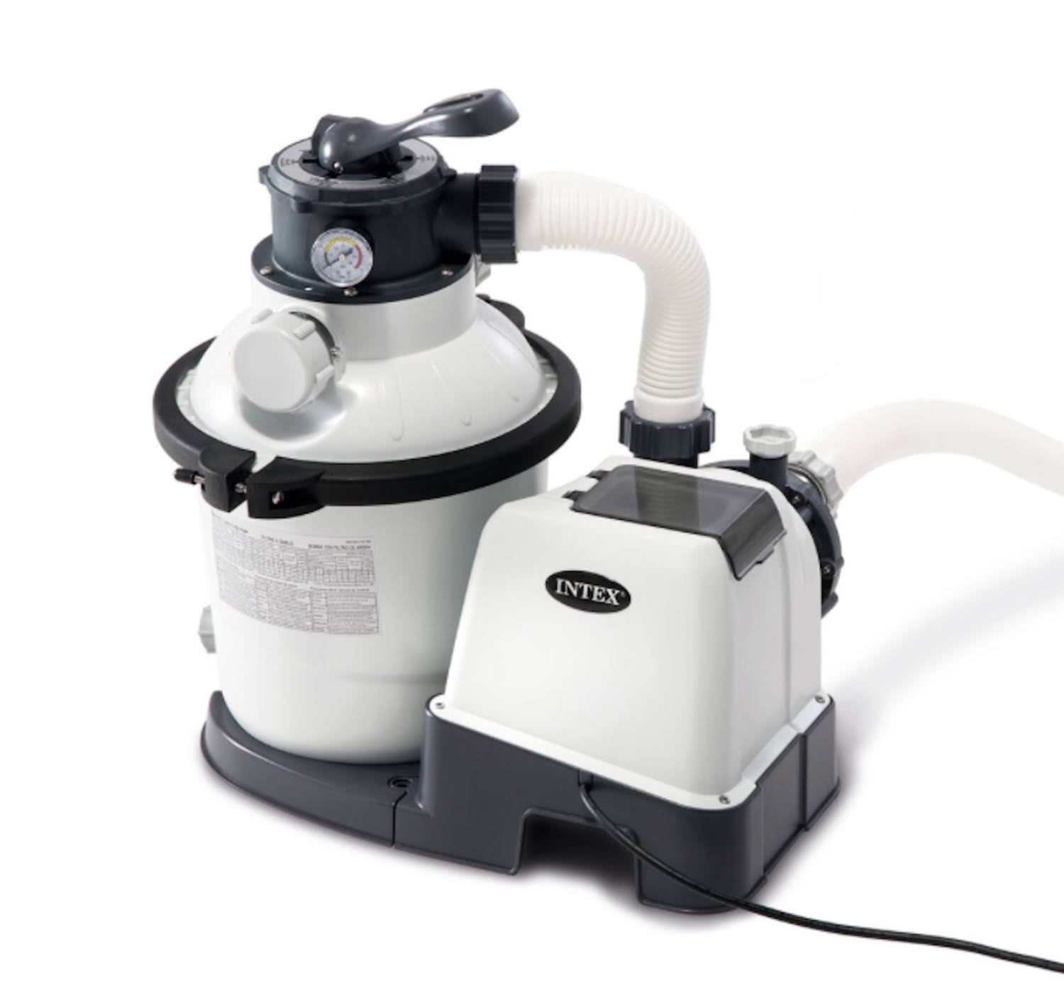 Intex 26643EG 1200 GPH Above Ground Pool Sand Filter Pump with ...