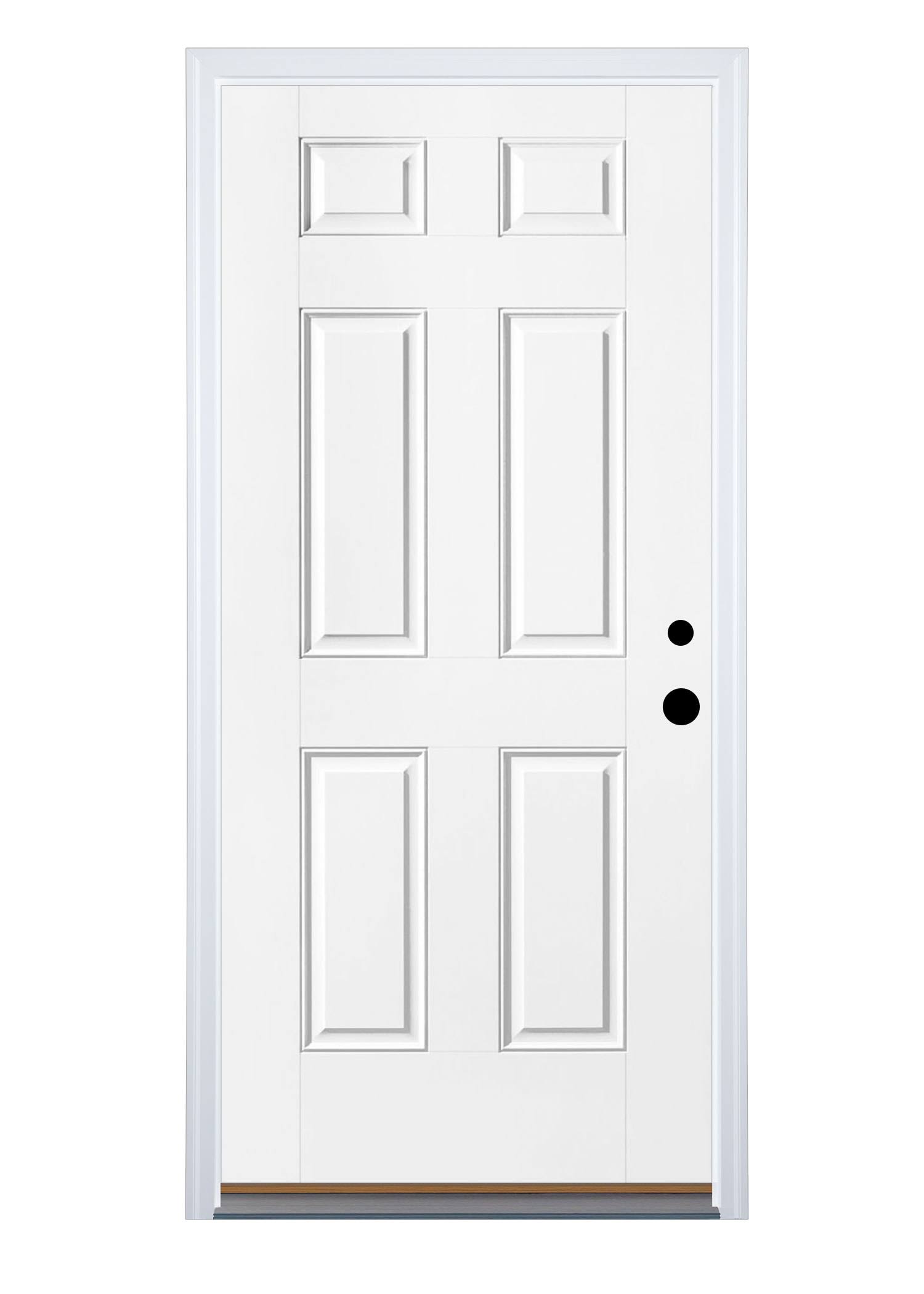 Therma-Tru Benchmark Doors 36-in x 80-in Fiberglass Left-Hand Inswing ...