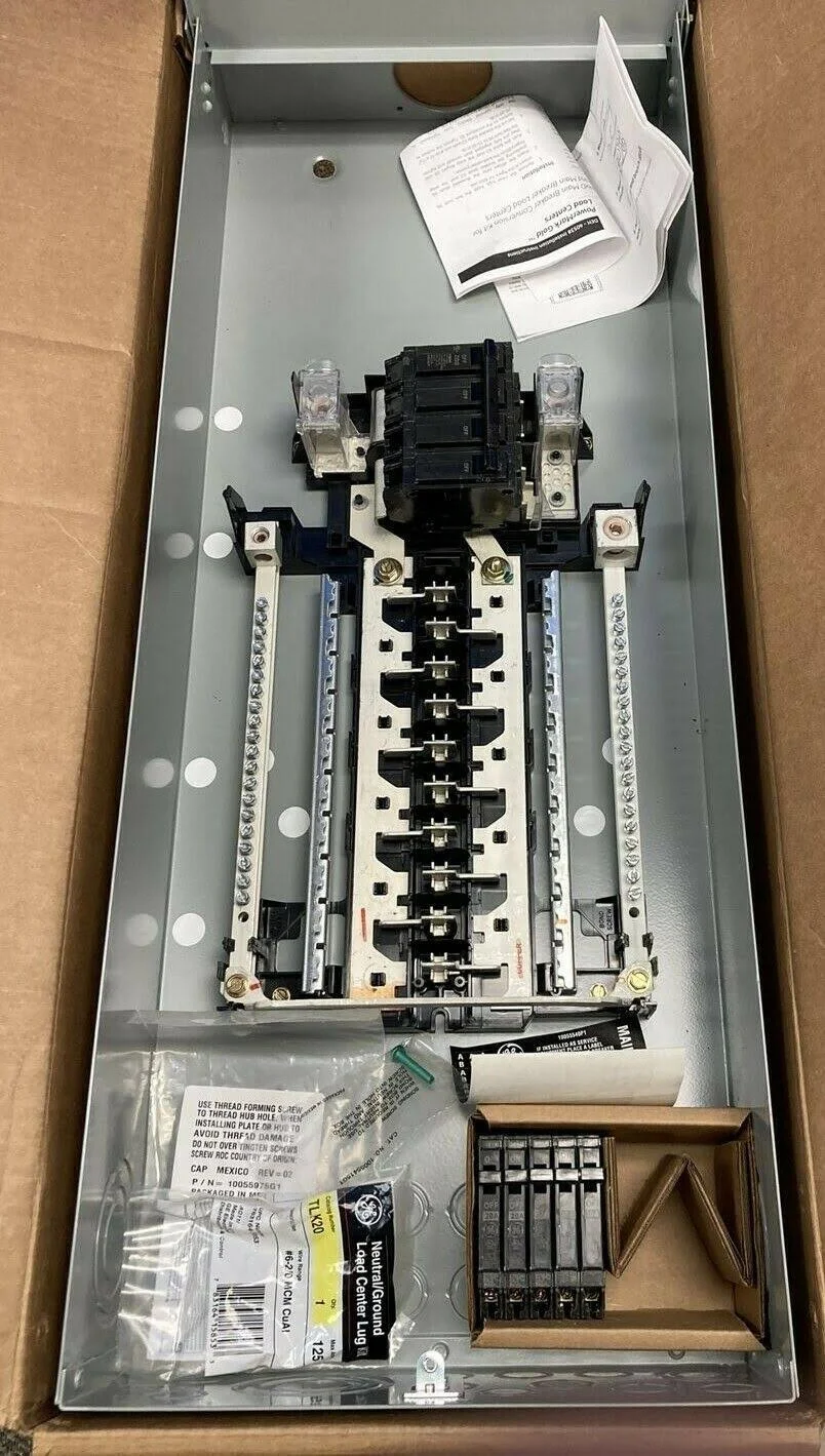 GE 200 Amp 20-Space 40-Circuit Main Breaker Outdoor Load Center ...