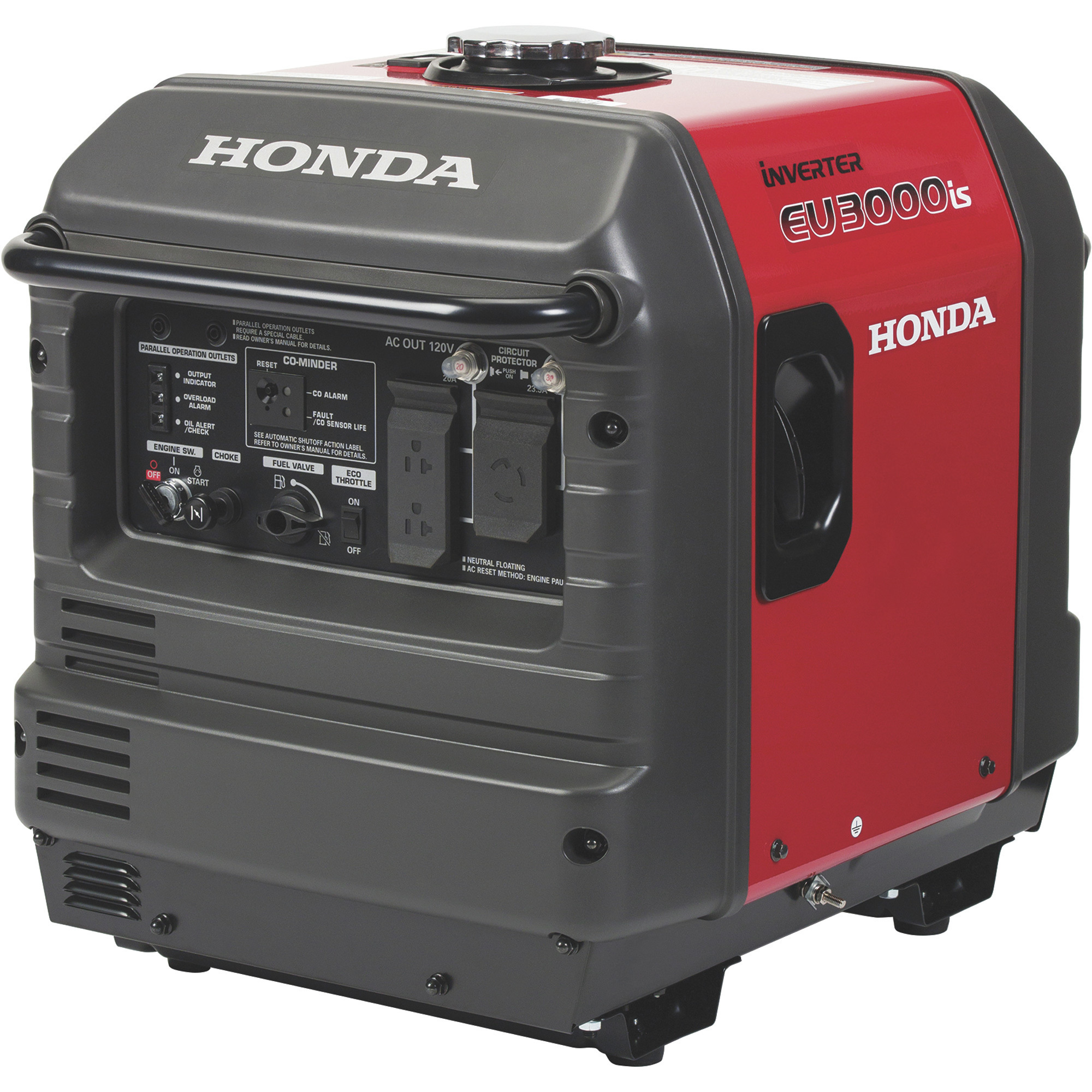 Honda EU3000iS1AN Portable Inverter Generator, 3000 Surge Watts, 2800 ...