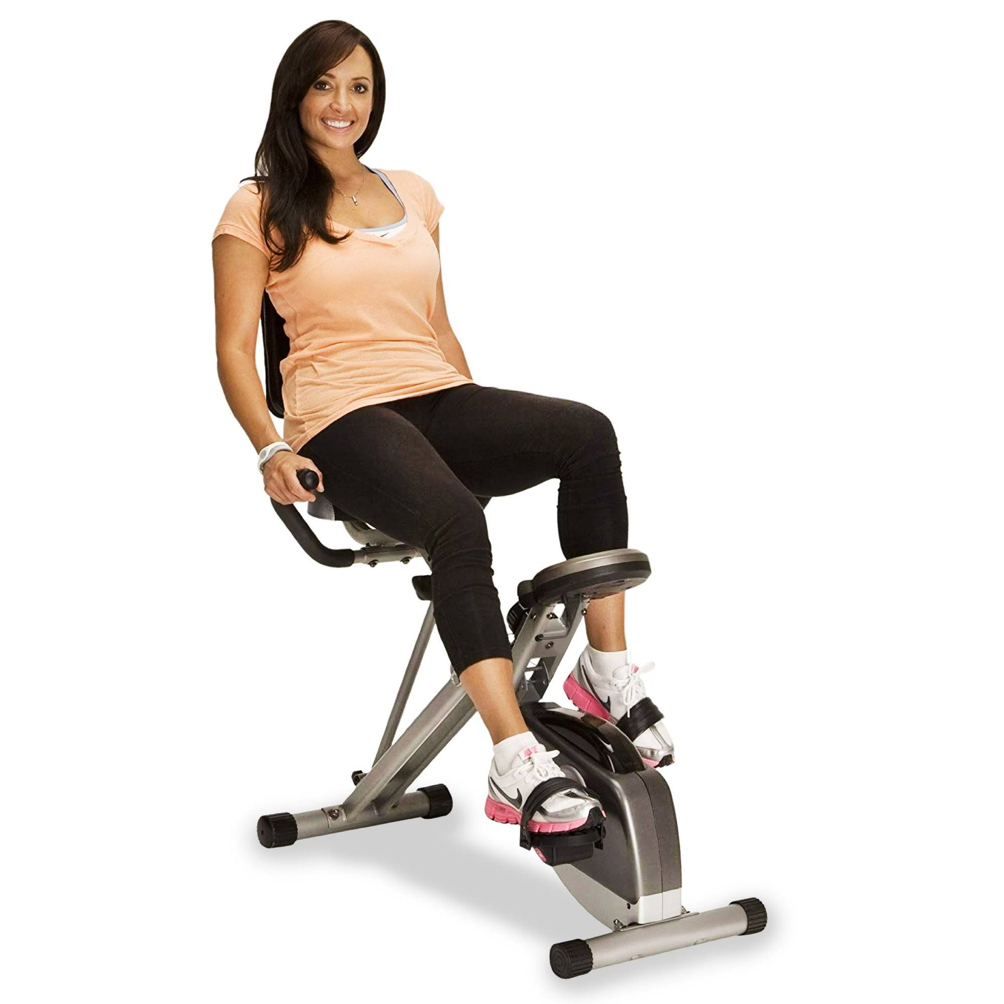 Exerpeutic 400 XL Folding Recumbent Exercise Bike, Black - Revivalcandy