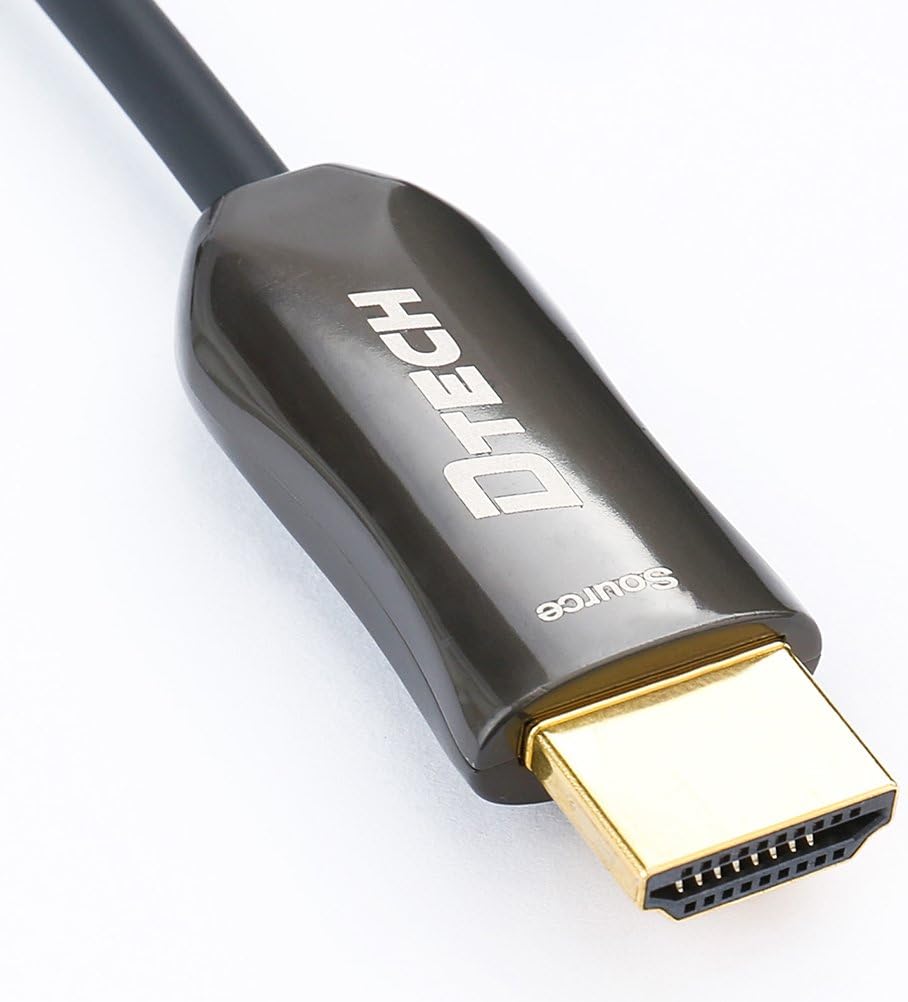 DTECH 100m Slim Fiber Optic HDMI Cable 2.0 UHD 4K 60Hz 18Gbps in Wall ...
