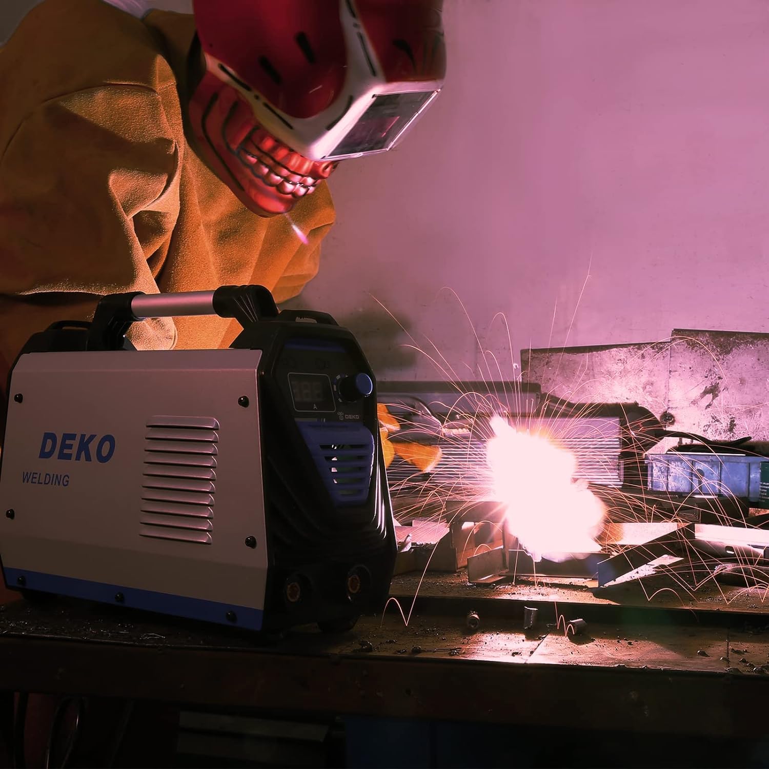 DEKOPRO 200Amp MMA Welder, 110/220V Stick Welder Dual Voltage ARC ...