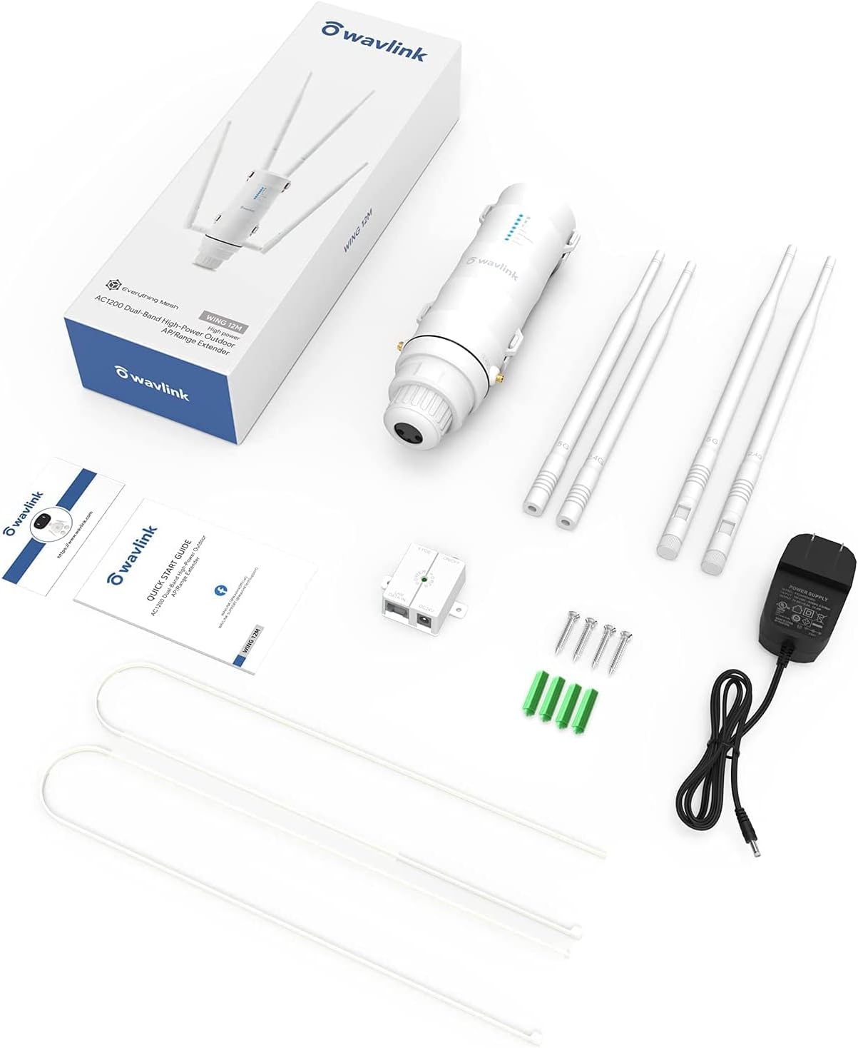 Latest AC1200 Long Range Outdoor WiFi Extender, Dual Band 2.4+5G ...