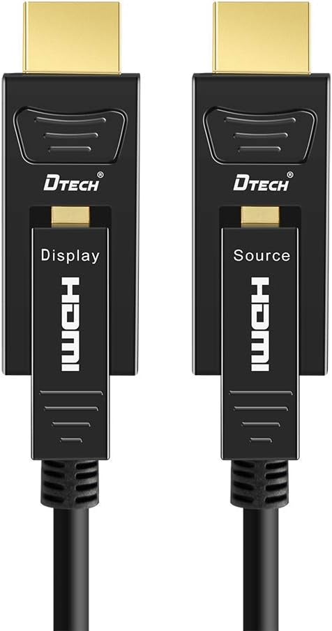 DTECH 32 Feet Fiber Optic HDMI Cable 4K 60Hz YUV 444 18Gbps High Speed ...