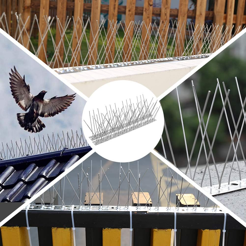 Recie 40 Feet Bird Spikes for Pigeons Small Birds, Premium Stainless ...