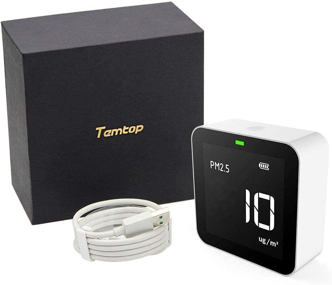 Temtop 4 in 1 Air Quality Monitor Indoor Air Pollution Detector PM2.5 ...