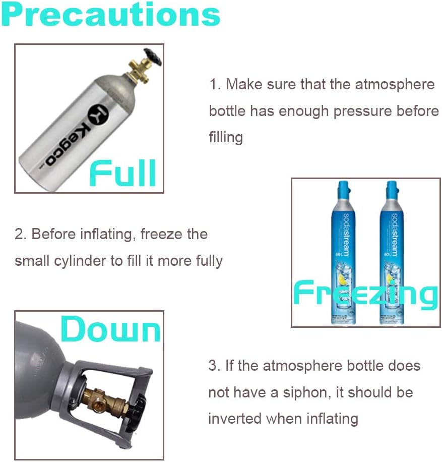 CGA320 G1/2 CO2 Cylinder Refill Adapter Hose, CO2 Refill Station ...