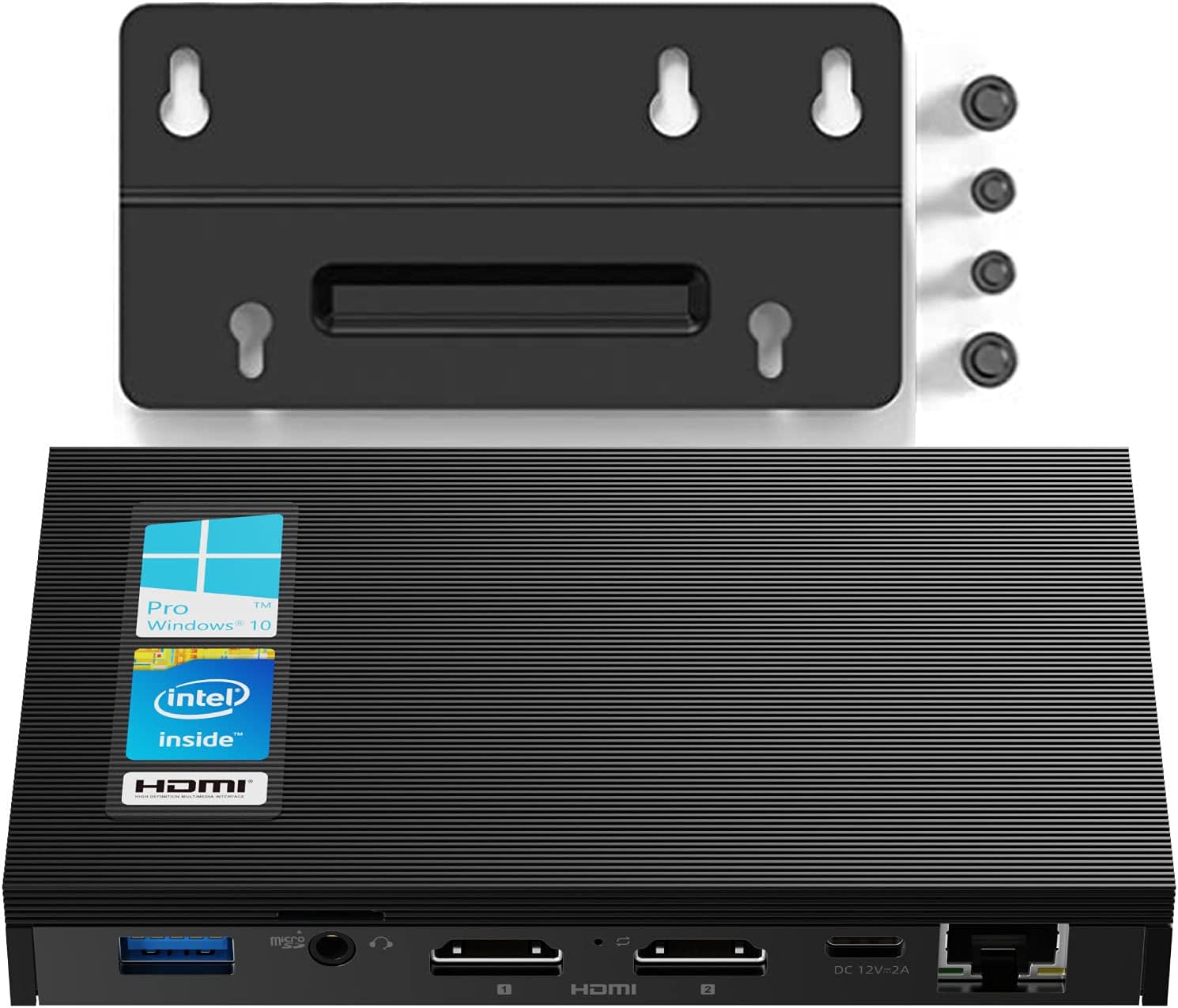 MeLE Quieter2Q Mini PC Cube with VESA Mount 8GB RAM 128G eMMC Windows ...