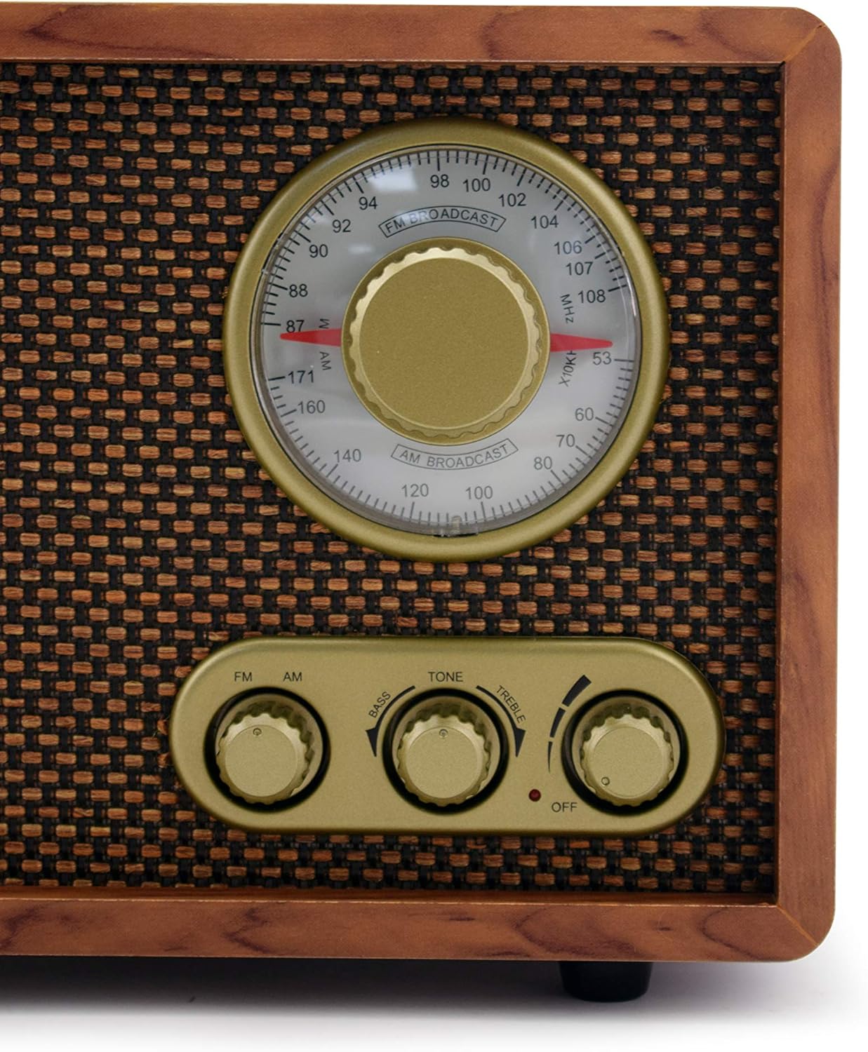 LoopTone AM FM Classic Retro Radio with Bluetooth Speaker,Vintage Wood ...