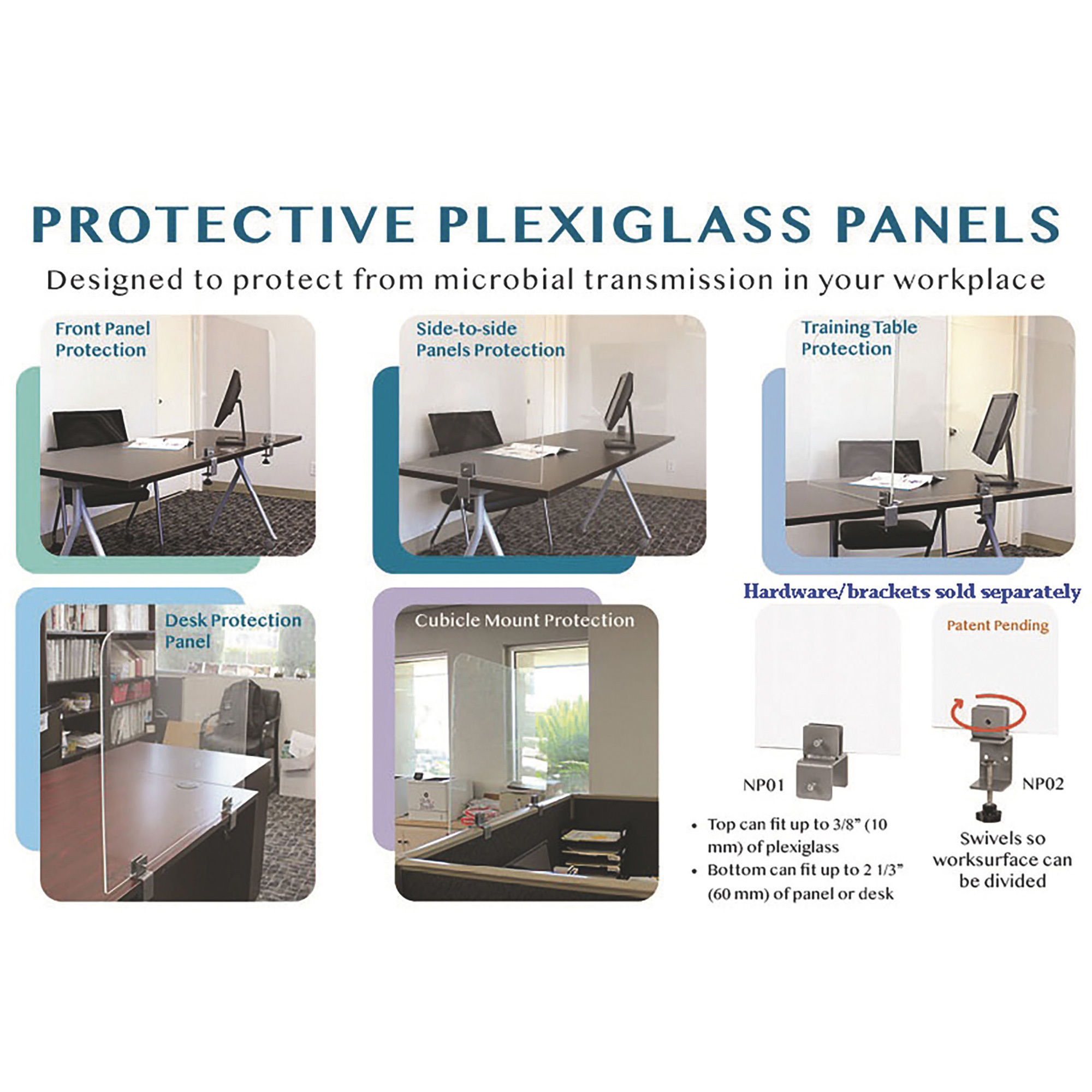Boss Web Clear Plexiglass Protective Panel, 48in.Wx 24in.H x 0.24in ...