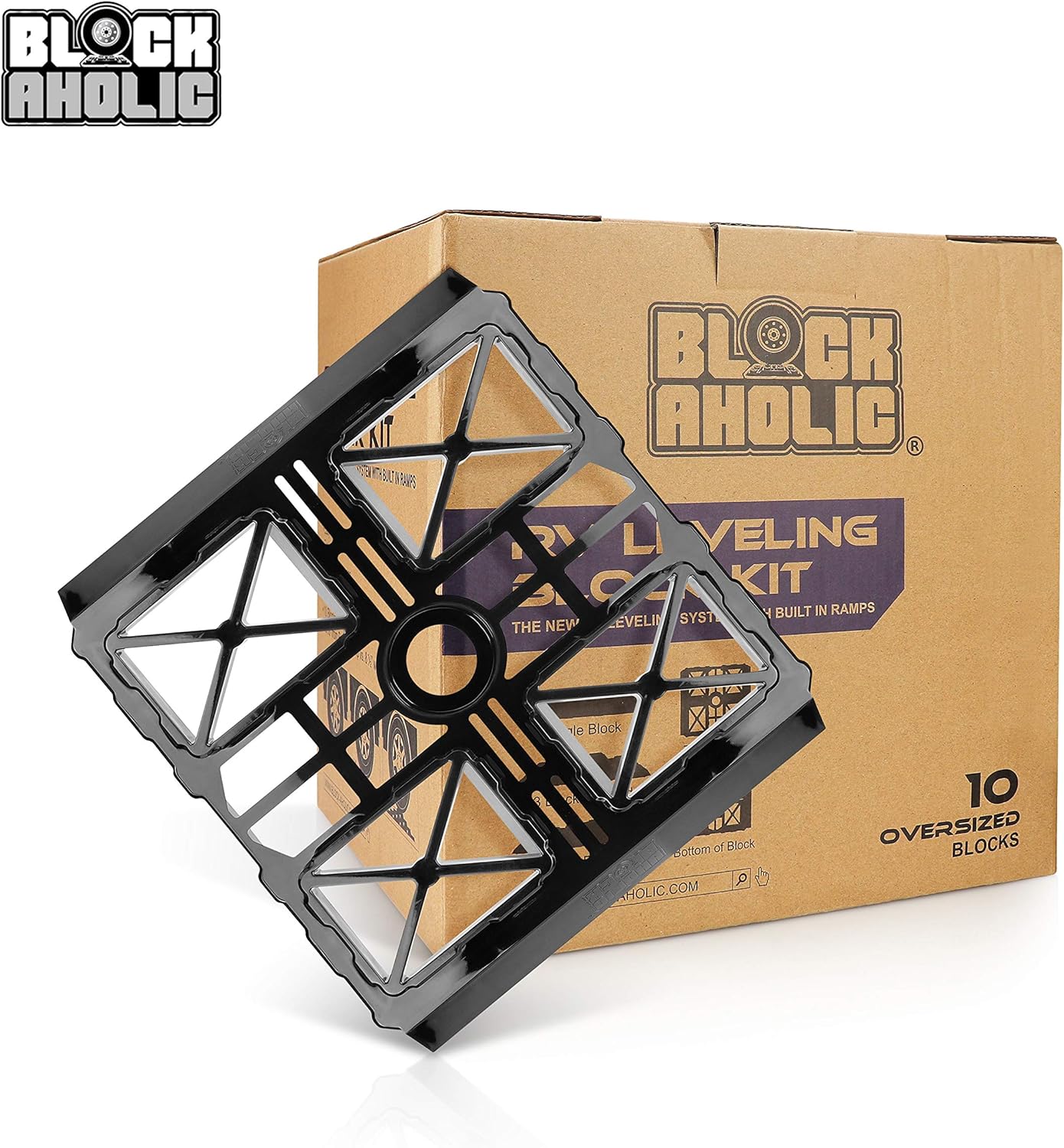 Blockaholic - RV Leveling Blocks - Pads with Built-in Ramps and Quick ...
