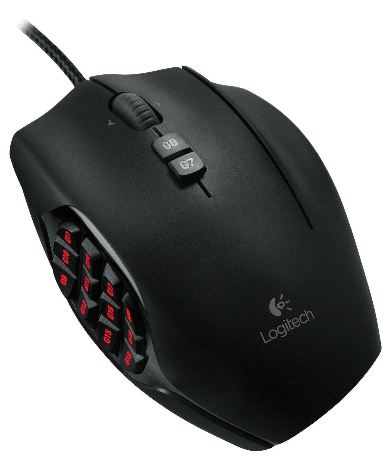 Logitech G600 MMO Gaming Mouse, RGB Backlit, 20 Programmable Buttons ...