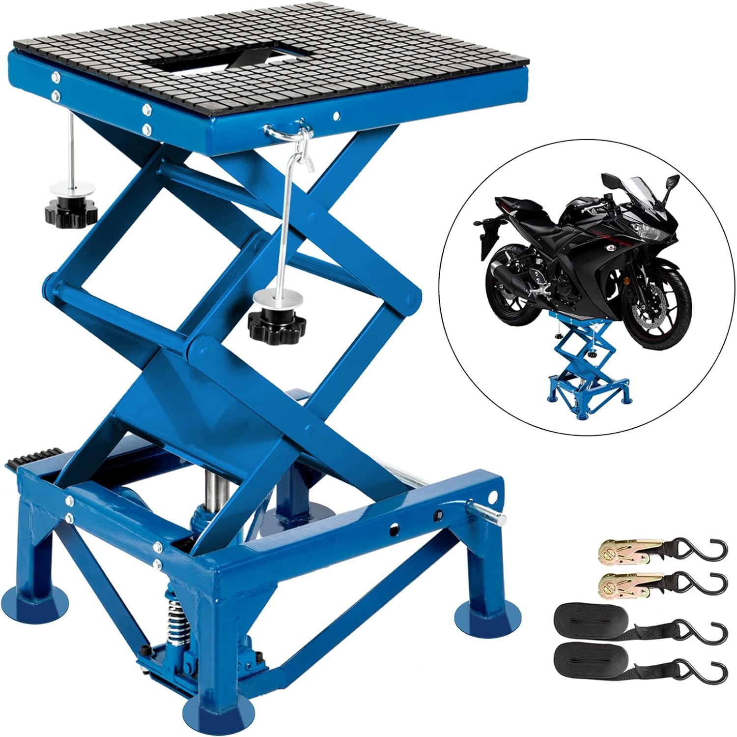 VEVOR 300LBS Motorcycle Jack, Hydraulic Motorcycle Scissor Jack ...
