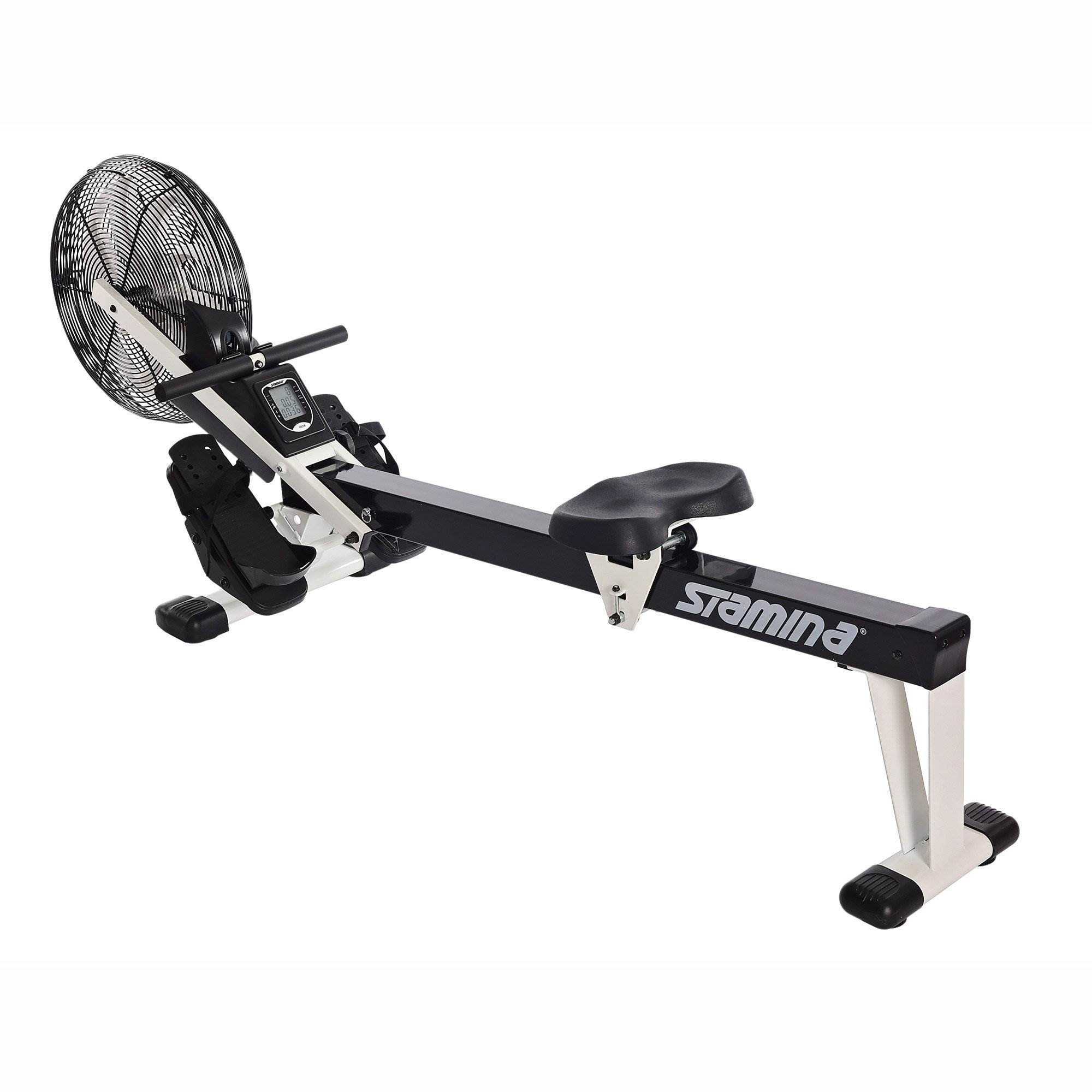 Stamina Air Rower Fitness Rowing Machine, Black (White) - Revivalcandy