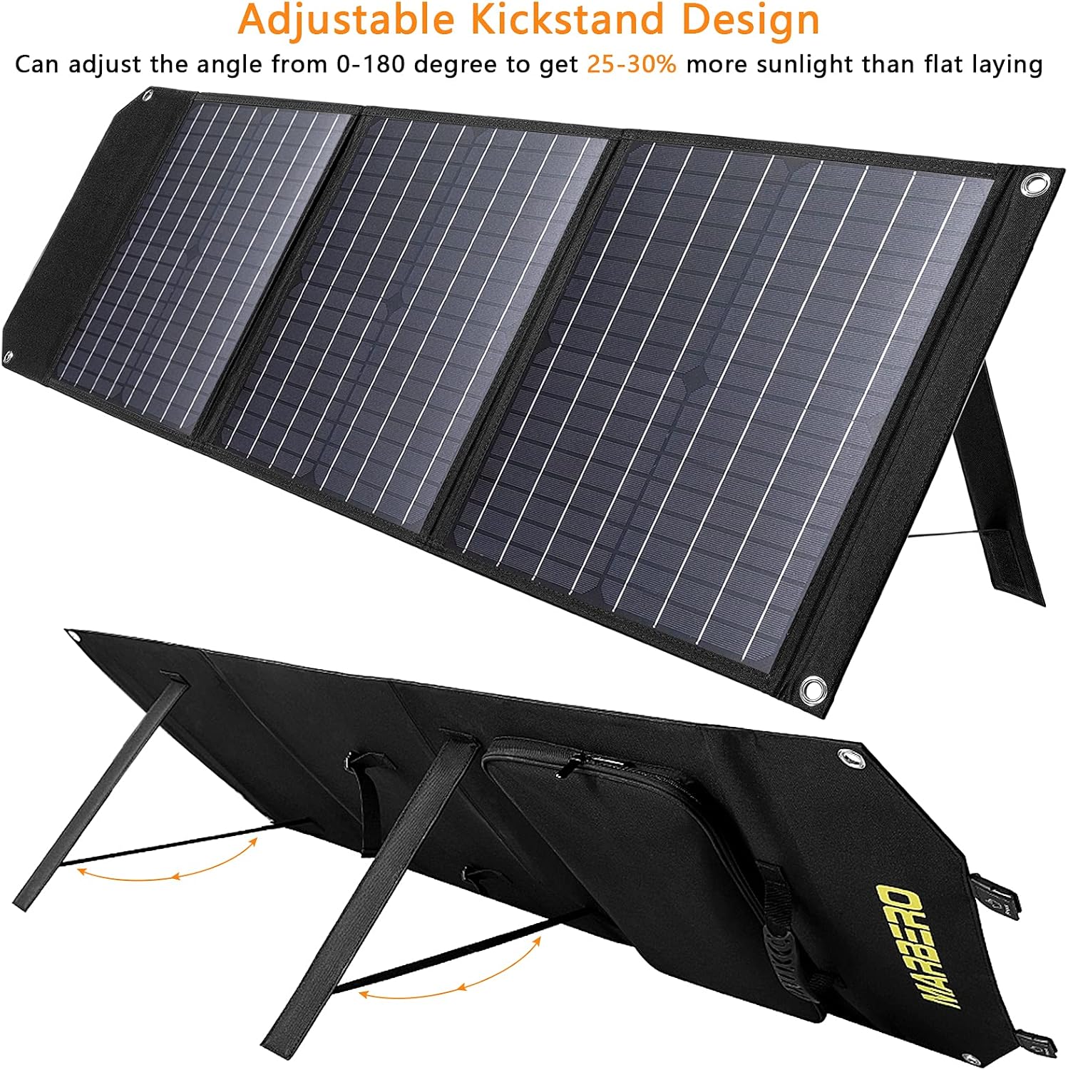 MARBERO 60W Foldable Solar Panel Battery Charger for Portable Power ...