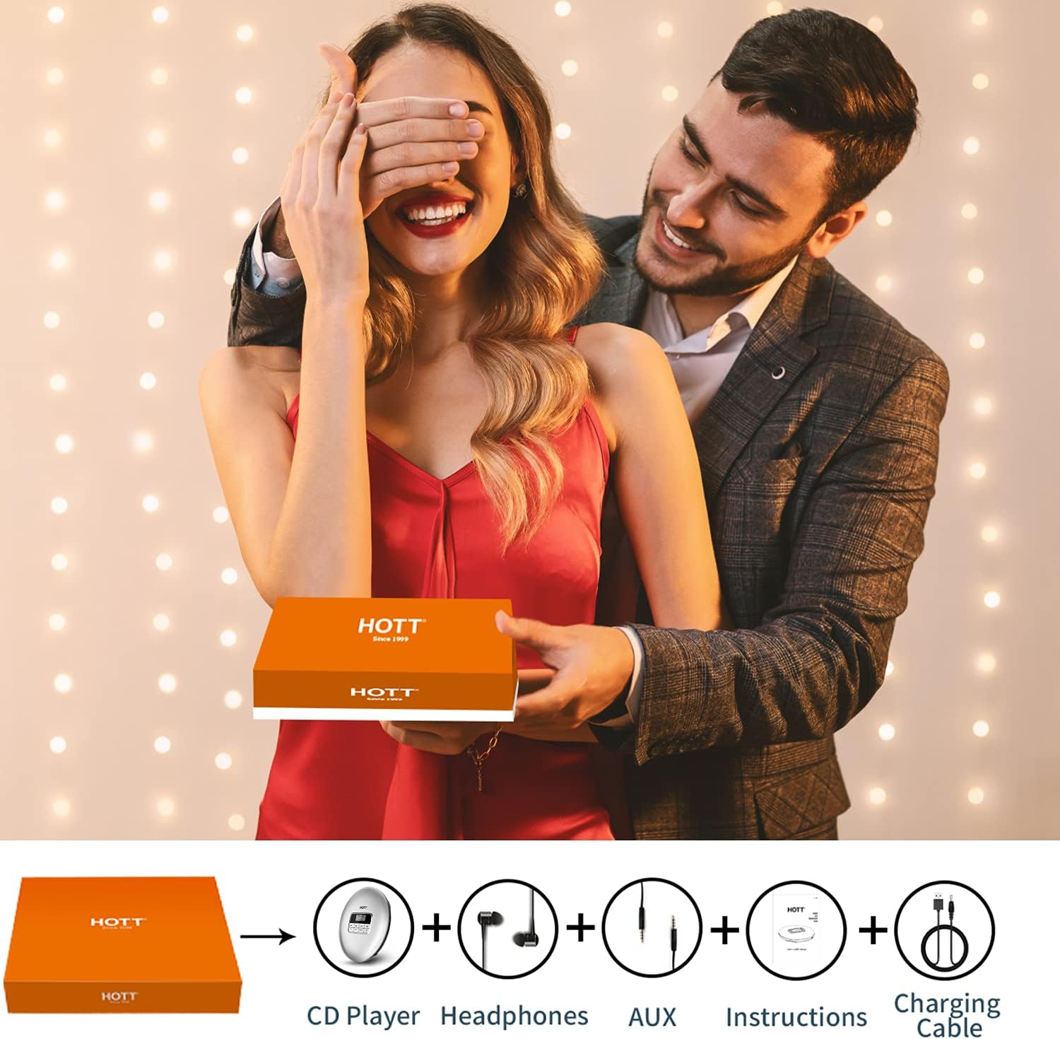 HOTT CD511 Portable CD Player, Personal Compact CD Player with ...