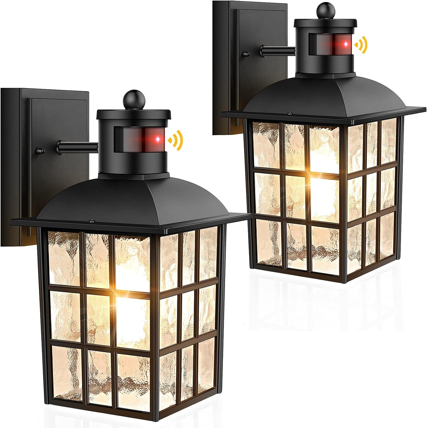 2-Pack Motion Sensor Outdoor Lights, Upgrade Dusk to Dawn Exterior ...