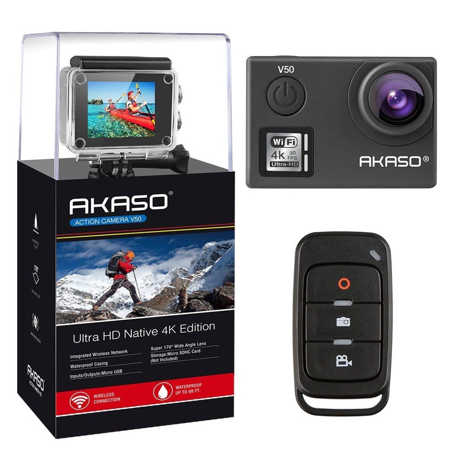 Akaso V50 Native 4k/30fps 20MP WiFi Action Camera with Eis, Ultra HD ...