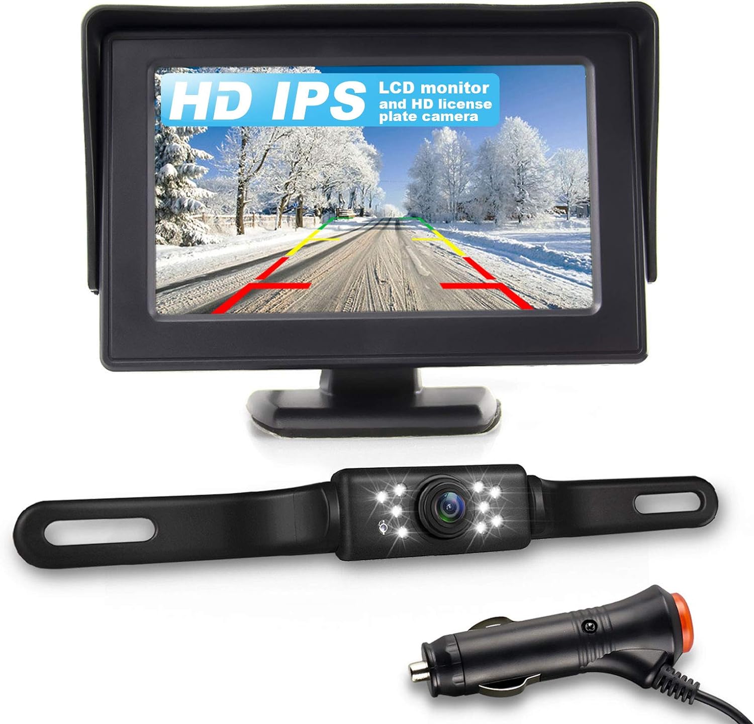 JPP HD Backup Camera and Monitor Kit, Car Rear View observation system ...