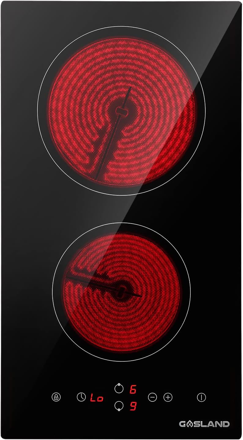 12" Built-in Electric Cooktop, GASLAND Chef CH30BF 240V Ceramic Cooktop ...