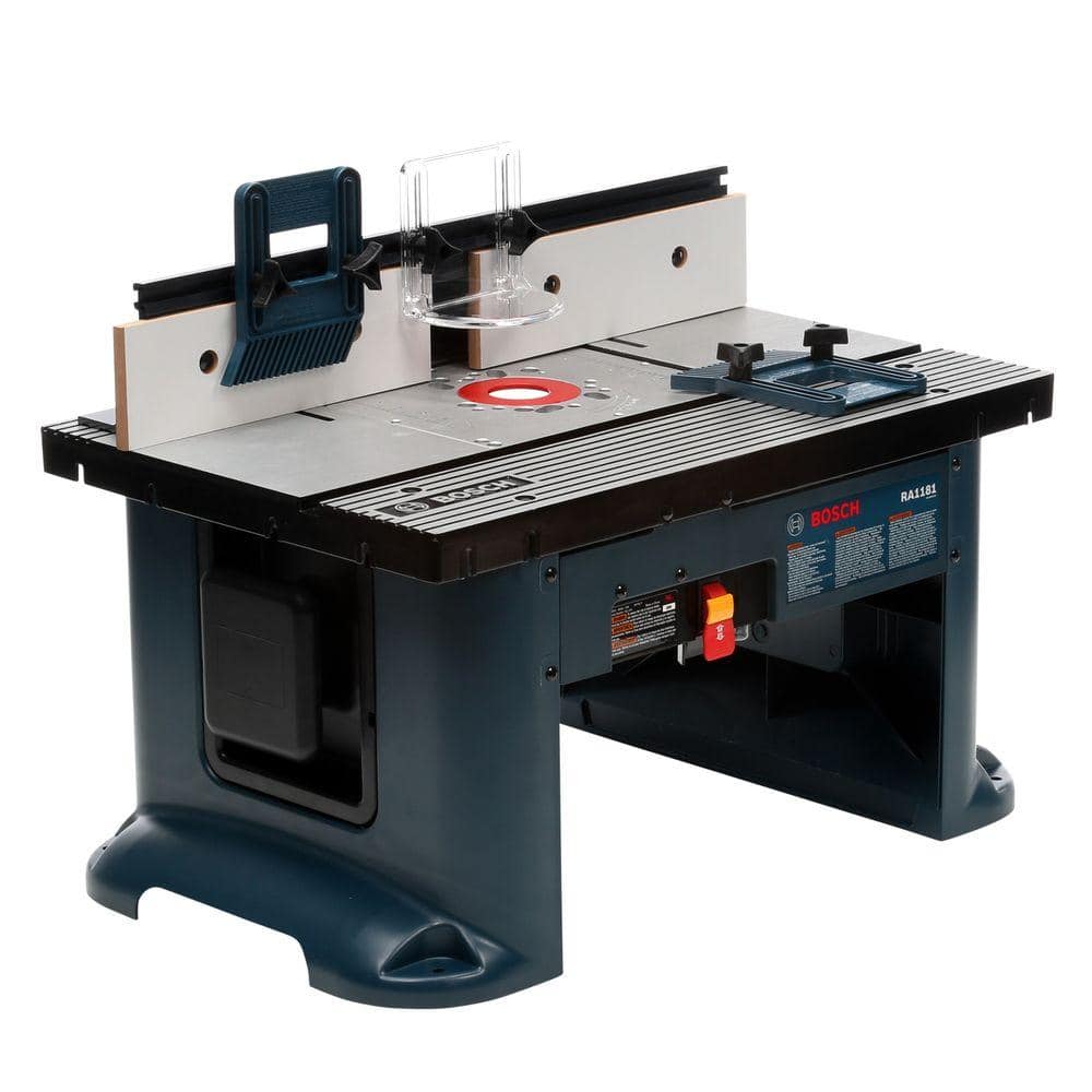 Bosch 27 in. x 18 in. Aluminum Top Benchtop Router Table with 2-1/2 in ...