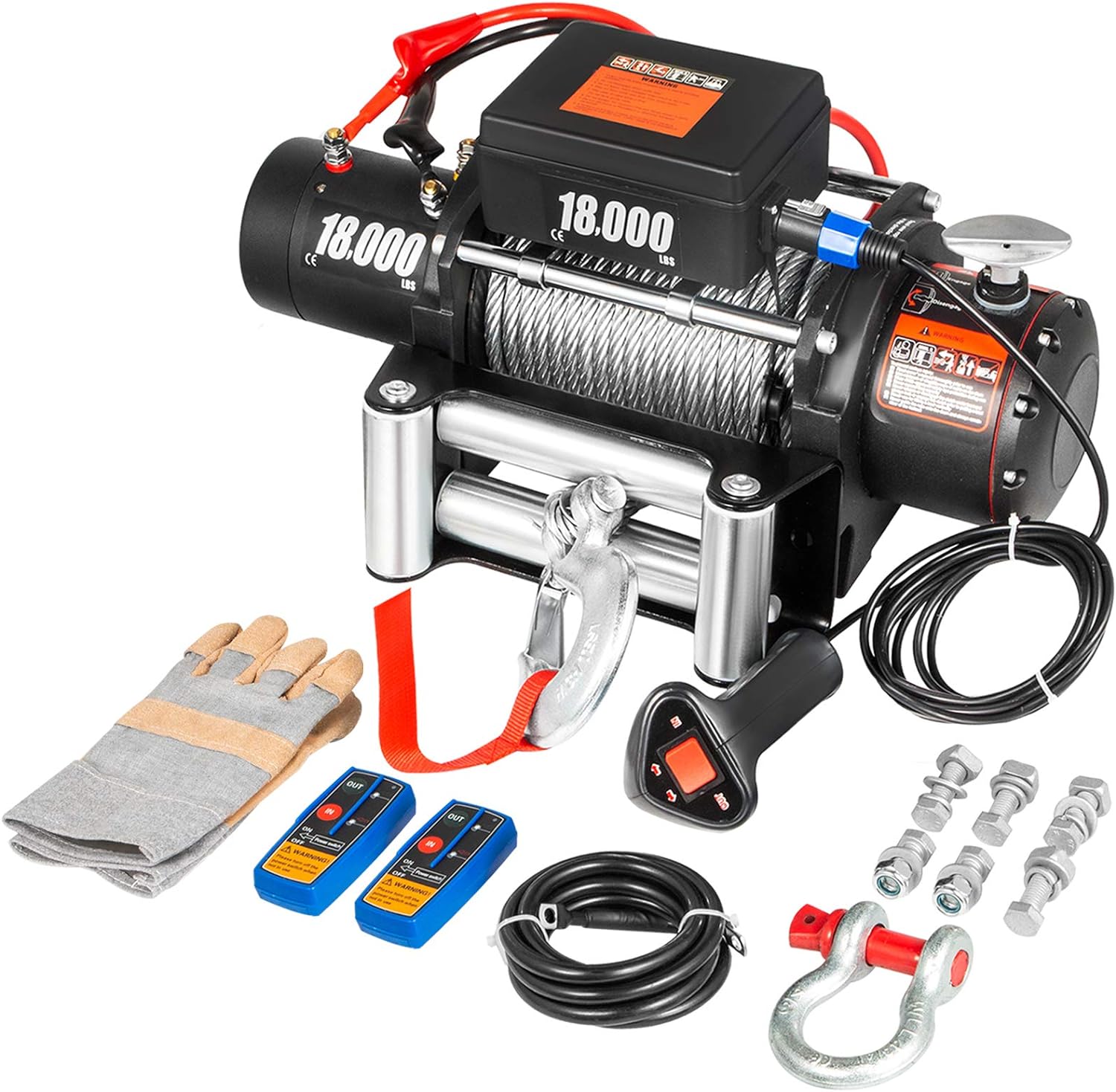 VEVOR Truck Winch 13000lbs Electric Winch 26m/85ft Cable Steel 12V ...