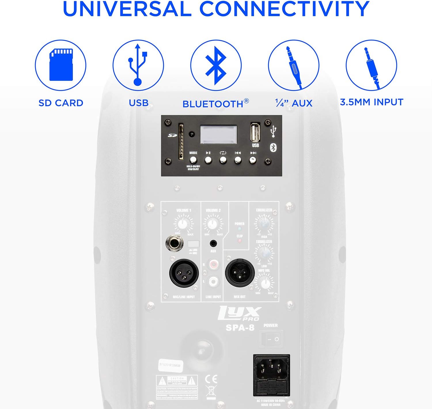 PA Systems 15 Inch PA Active Speaker System Compact and Portable with ...