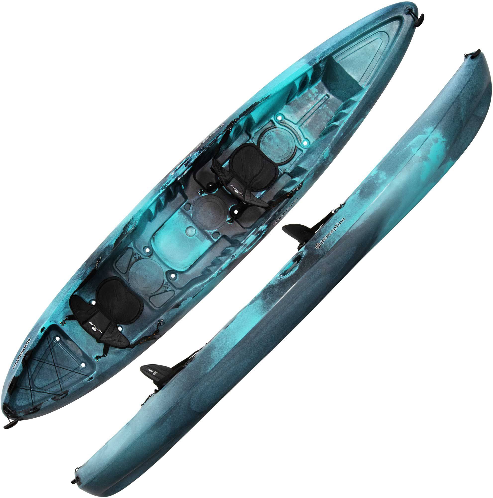 Life & Home Perception Rambler 13.5 Tandem Kayak, Blue - Lorphan