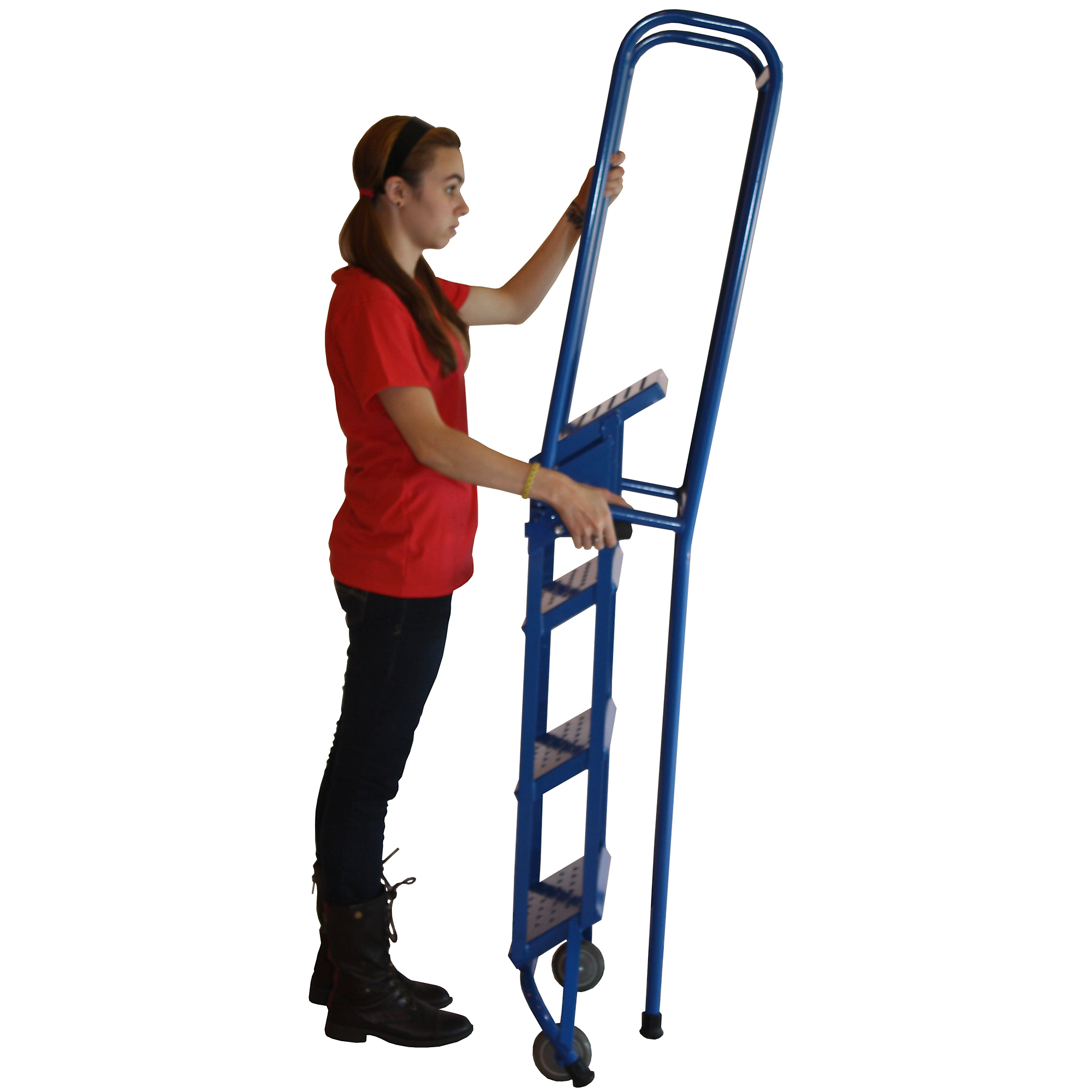 Ballymore Rolling Ladder, Overall Height 68 in, Steps 4, Material Type ...