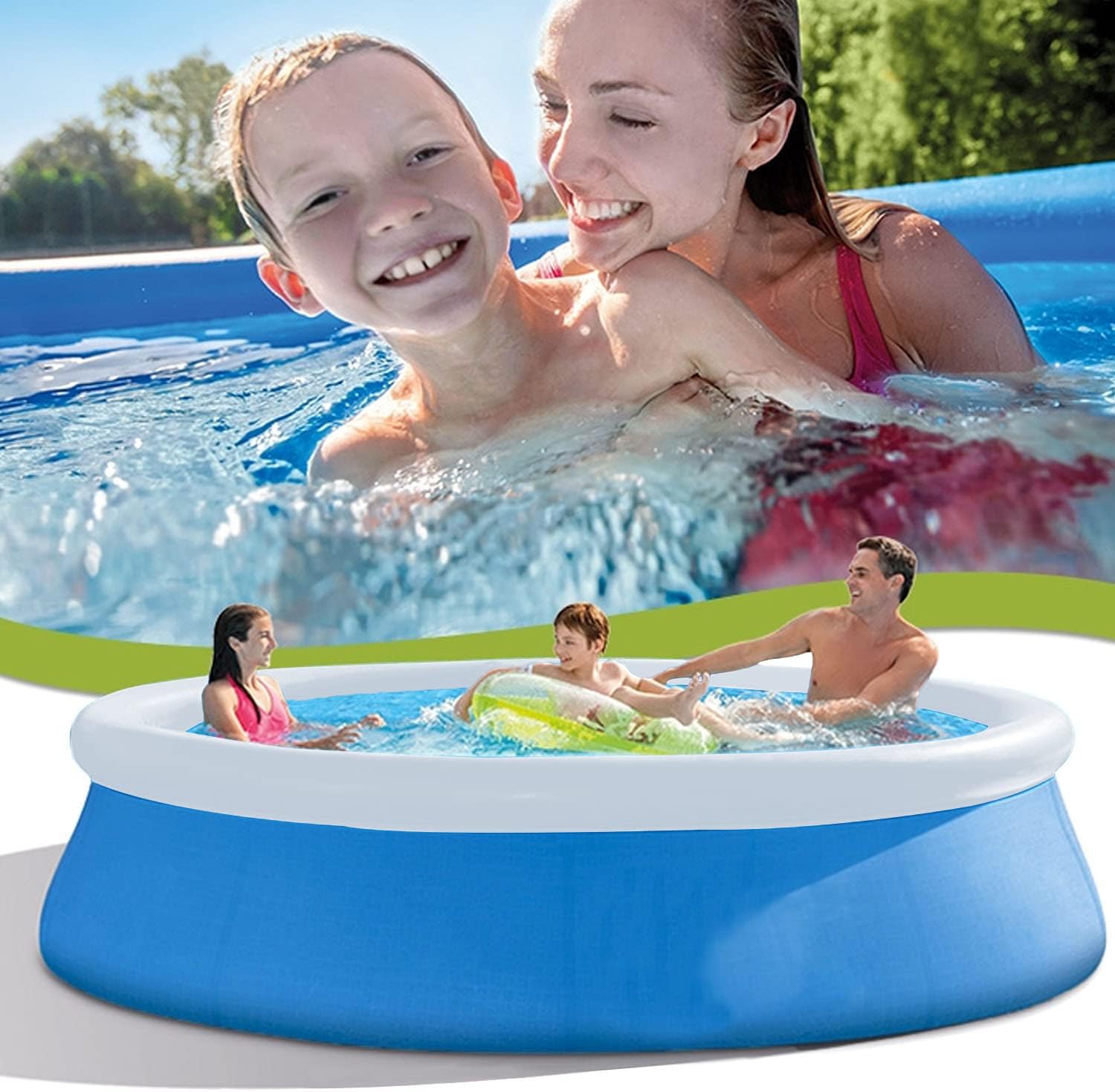 Family Inflatable Swimming Pools Above Ground, Portable Outdoor ...