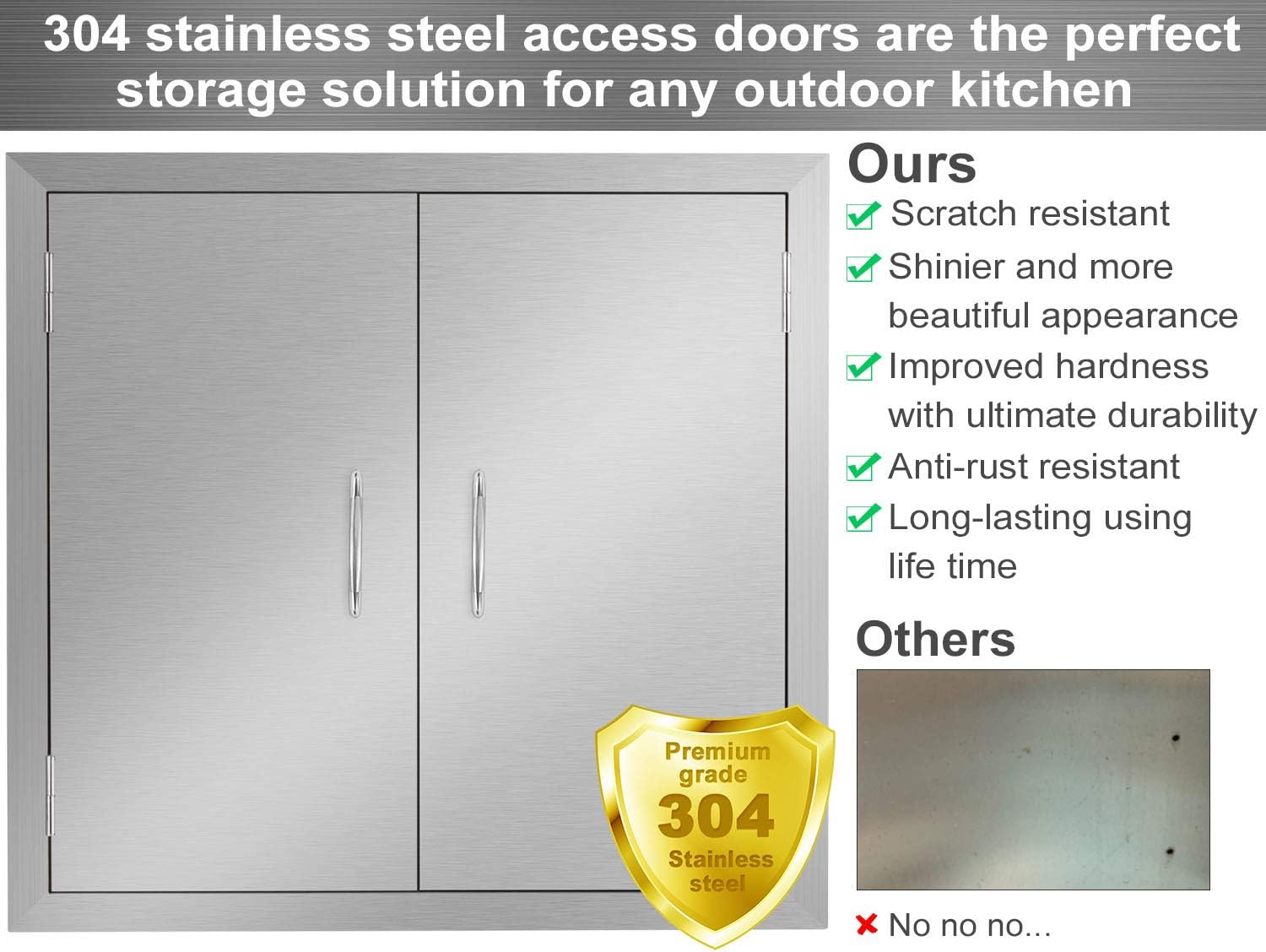 Seeutek Outdoor Kitchen Doors 17W x 24H Inch BBQ Access Door BBQ Island ...