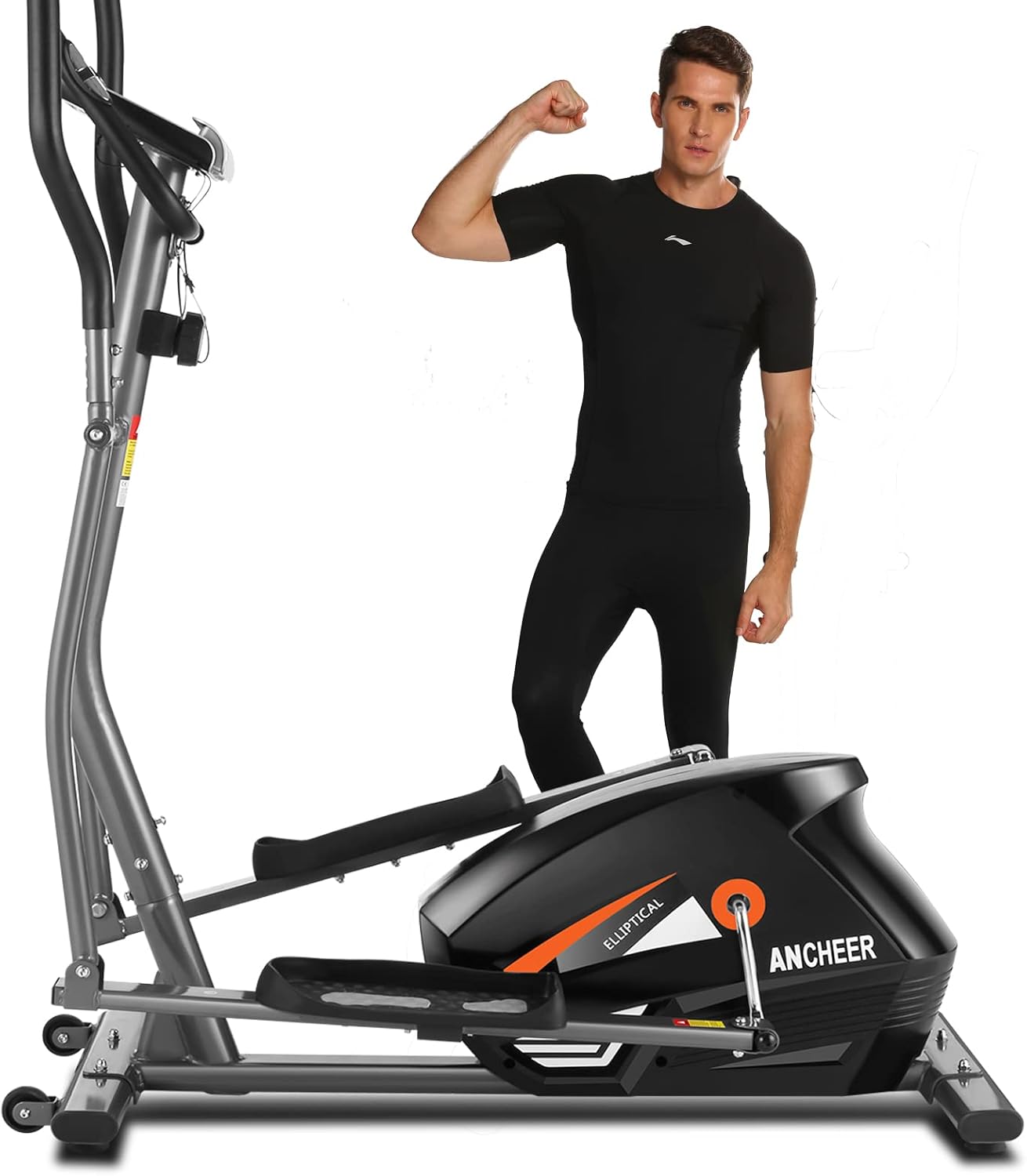ANCHEER Elliptical Machine, Quiet & Smooth Driven Magnetic Elliptical ...