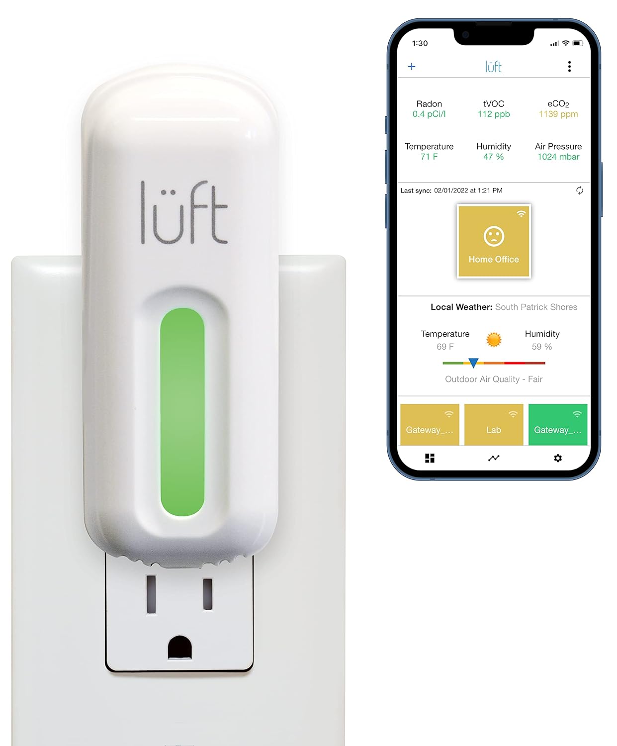 SunRADON lüft: Plug-in, Wi-Fi Radon and Indoor Air Quality Monitor with ...