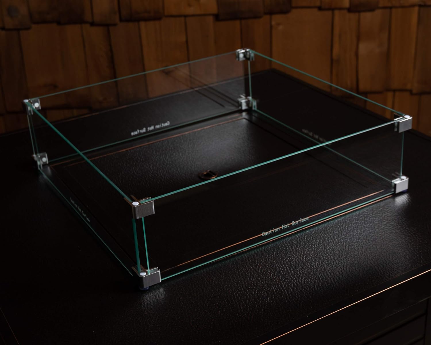 Fire Sense Fire Pit Wind Guard | Square | Clear Glass | 22.5 Inches ...